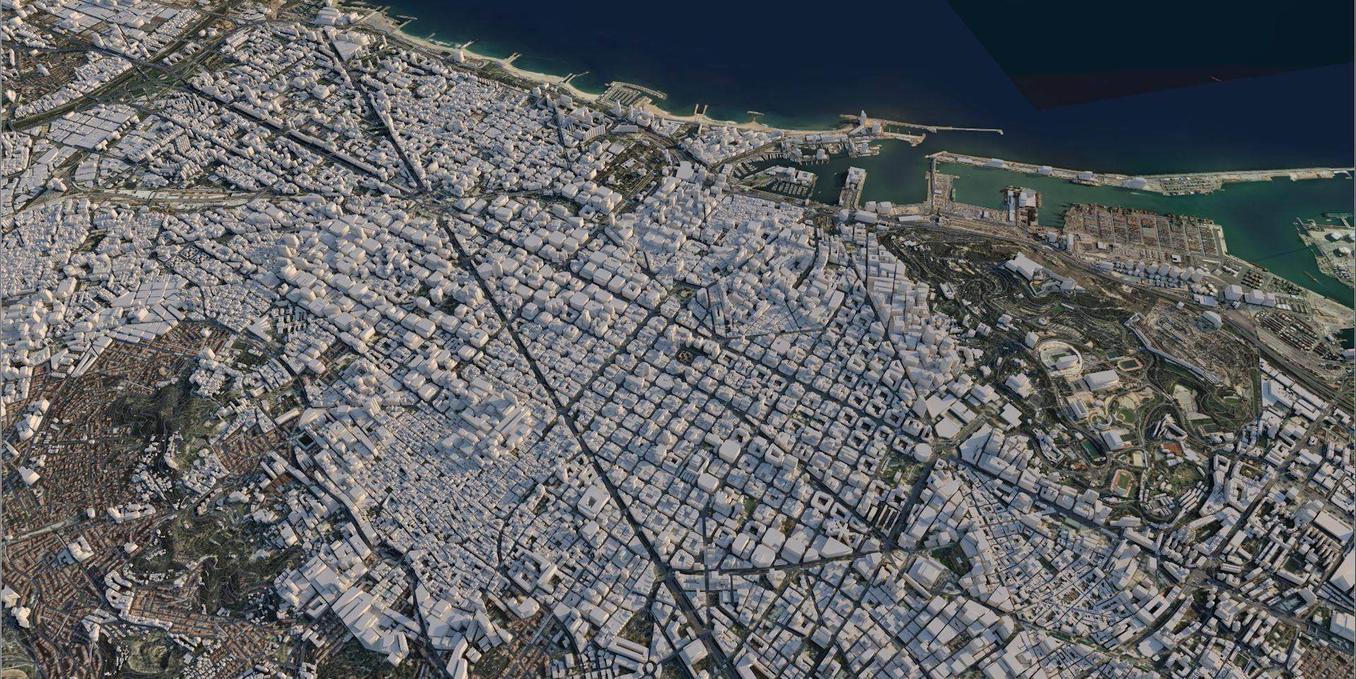 Barcelona Spain - 3D Model by 3dstudio