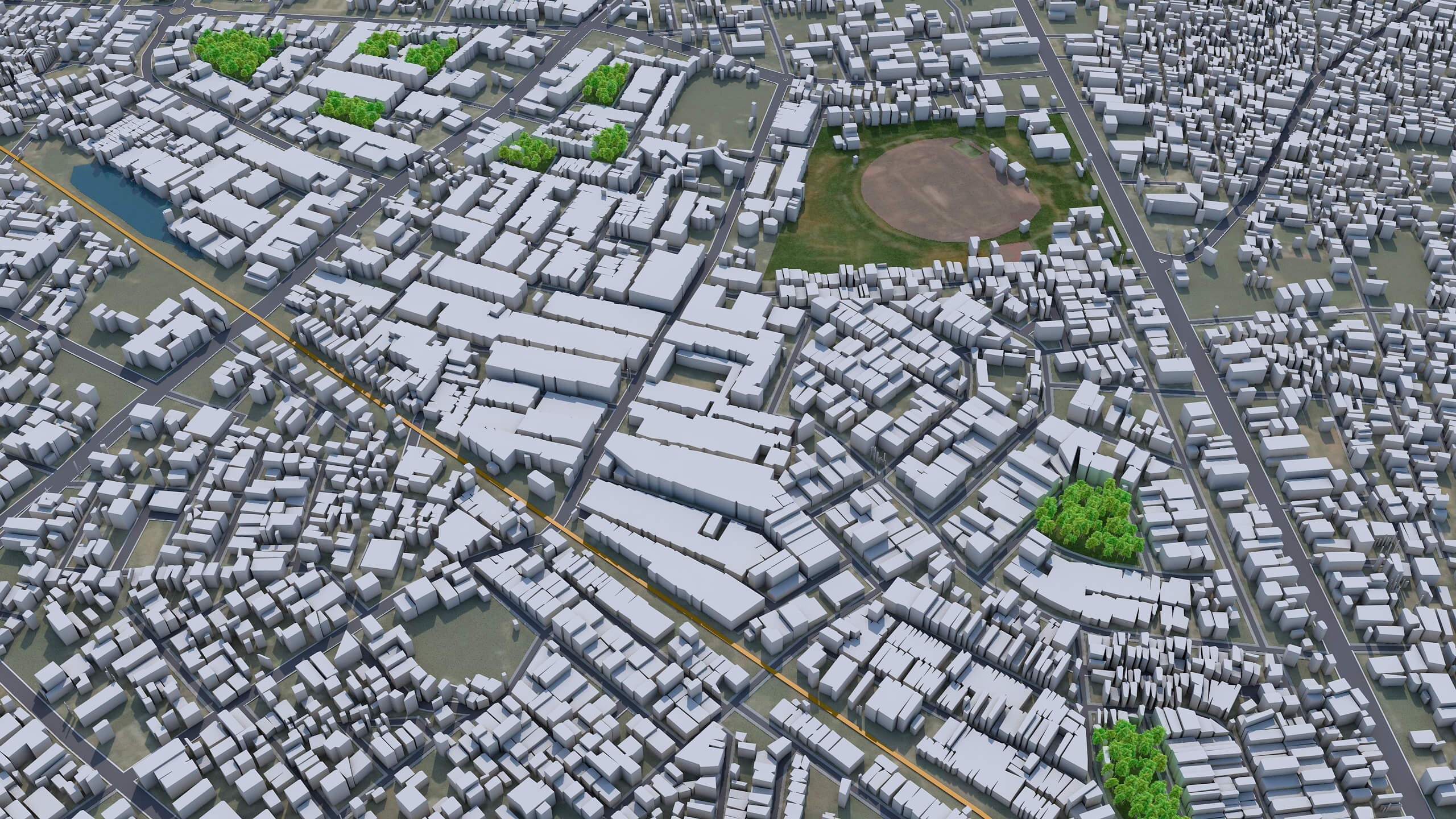 Bareilly City Uttar Pradesh India 3D Model 25km by 3dstudio