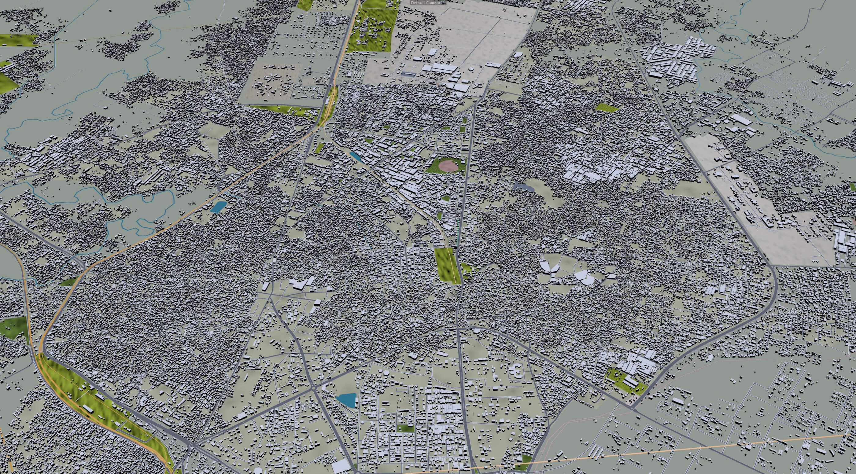 Bareilly City Uttar Pradesh India 3D Model 25km by 3dstudio