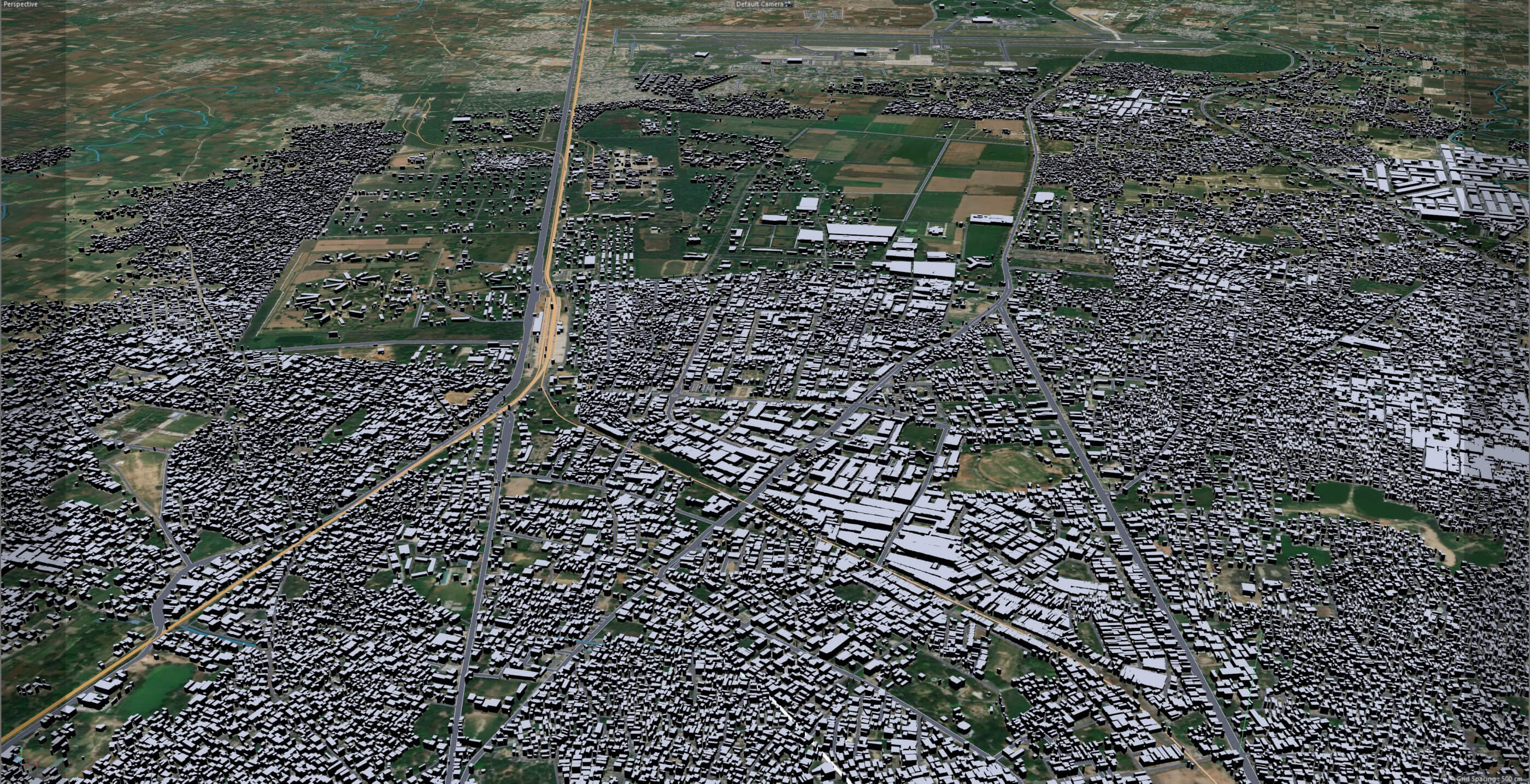 Bareilly City Uttar Pradesh India 3D Model 25km by 3dstudio