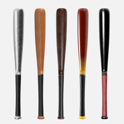 Baseball Bat Collection - 3D Model by 3dstudio