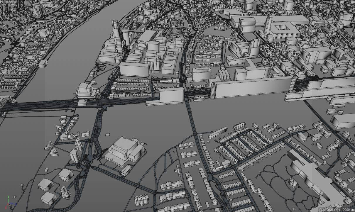 Basel Switzerland - 3D Model by 3dstudio