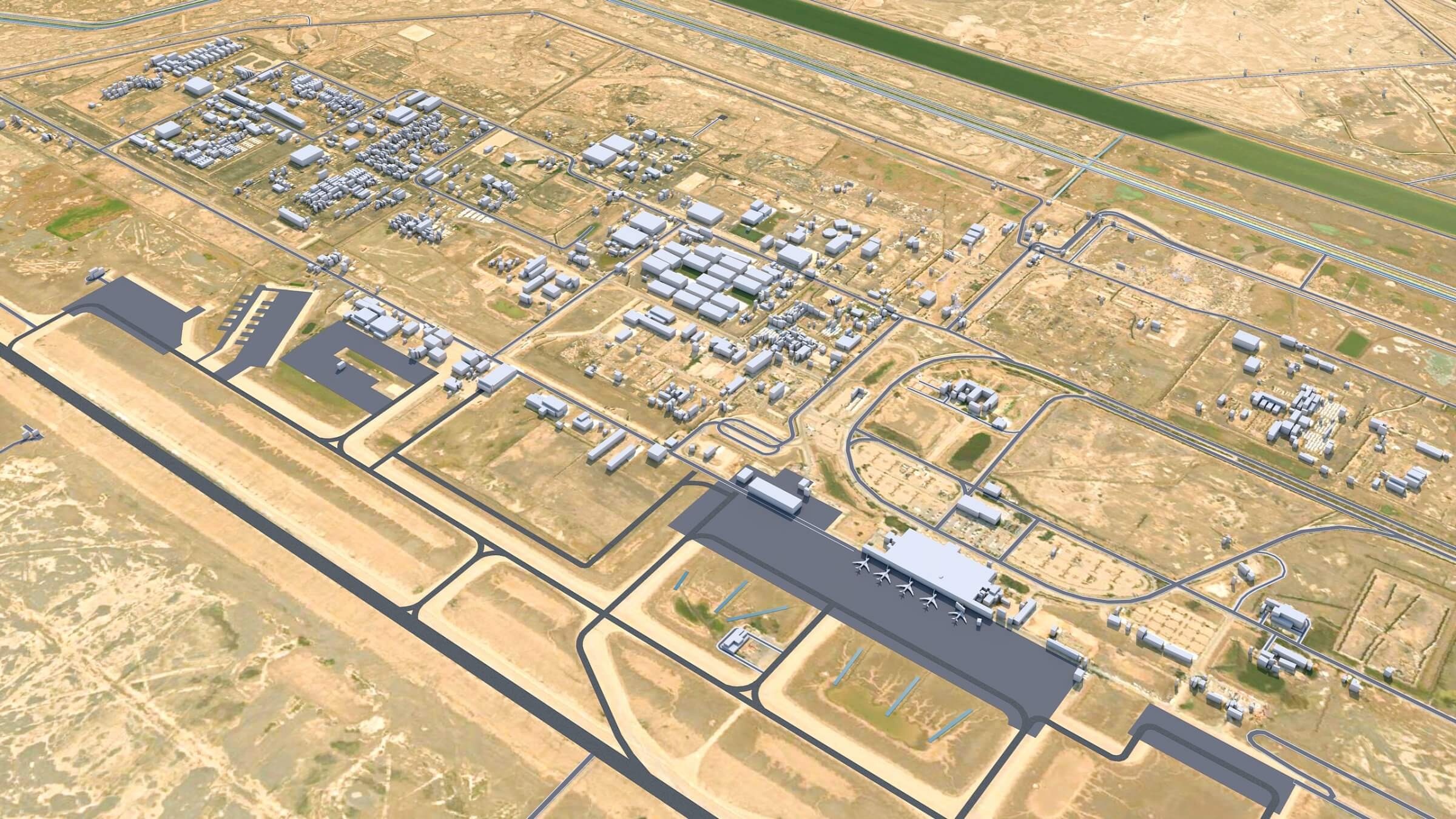 Basra Iraq 35km - 3D Model by 3dstudio