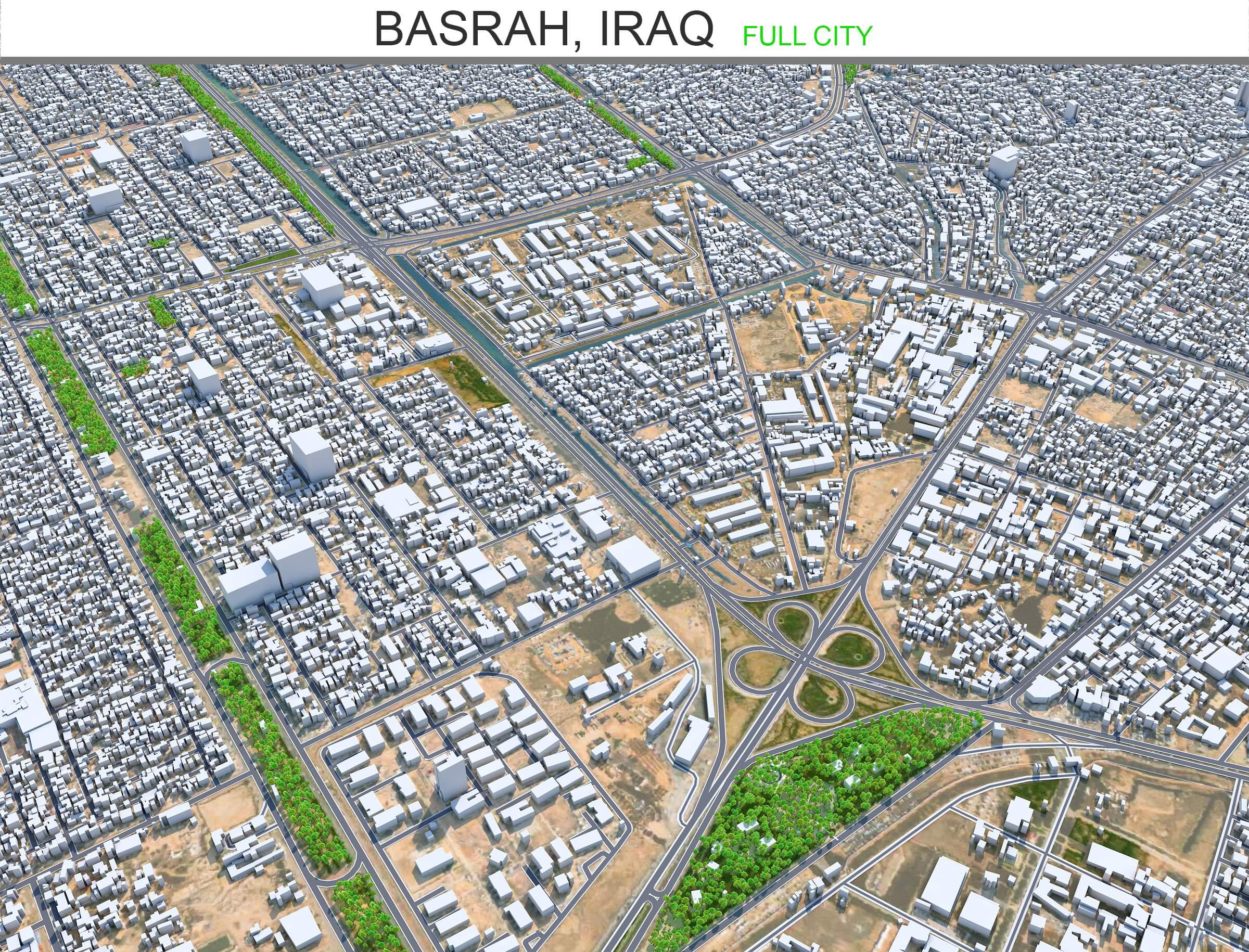 Basra Iraq 35km - 3D Model by 3dstudio
