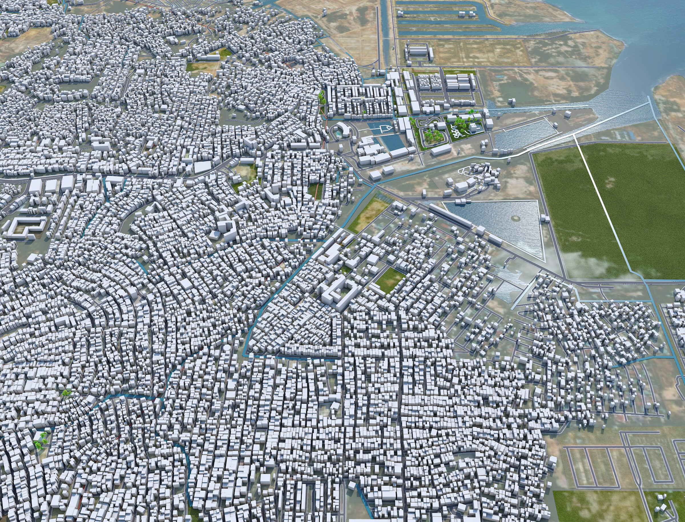 Batam City Riau Islands Indonesia 3D Model 70km by 3dstudio