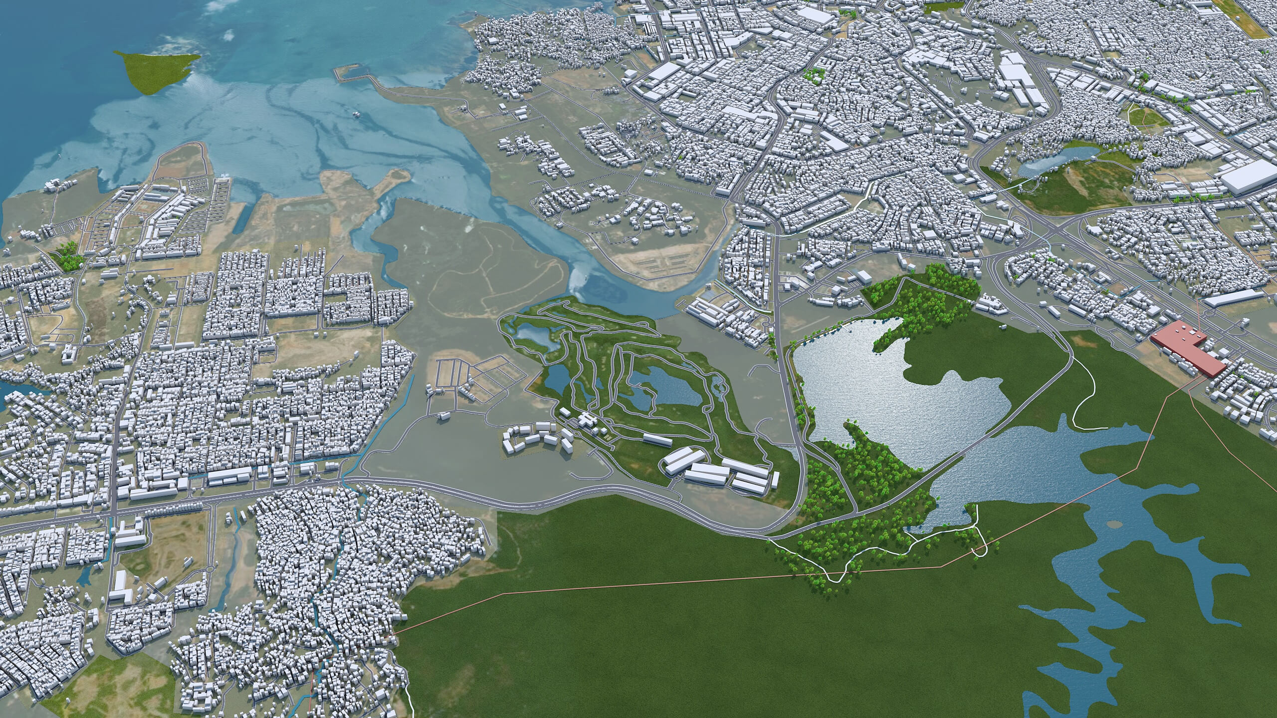 Batam City Riau Islands Indonesia 3D Model 70km by 3dstudio