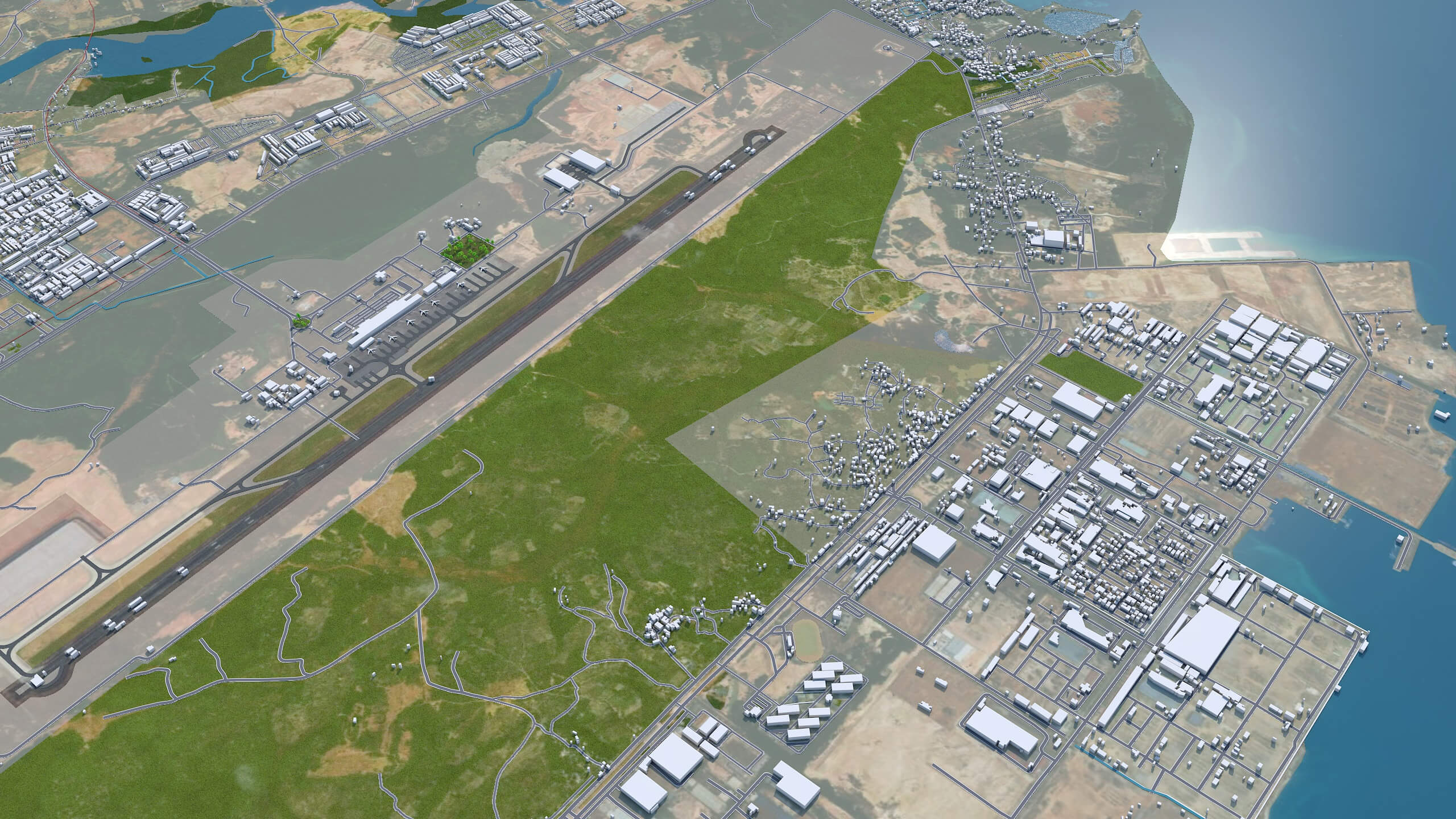 Batam City Riau Islands Indonesia 3D Model 70km by 3dstudio