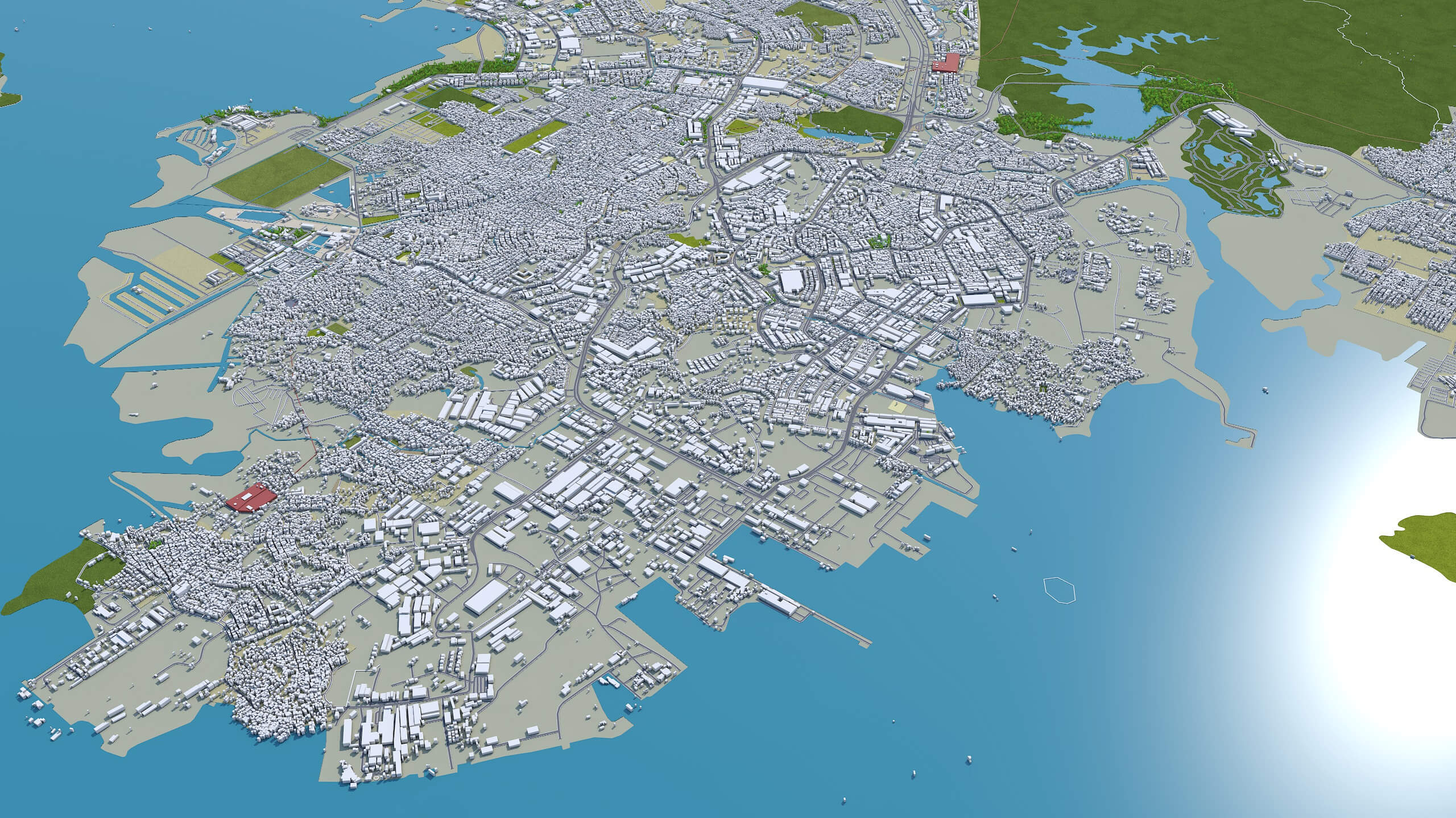 Batam City Riau Islands Indonesia 3D Model 70km by 3dstudio