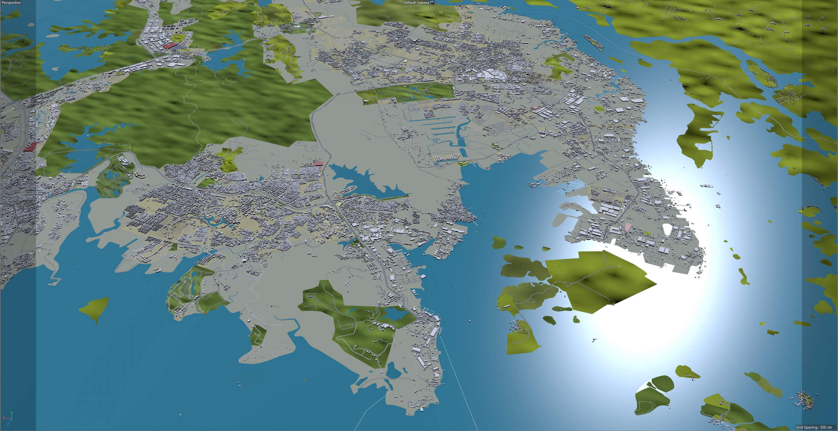 Batam City Riau Islands Indonesia 3D Model 70km by 3dstudio