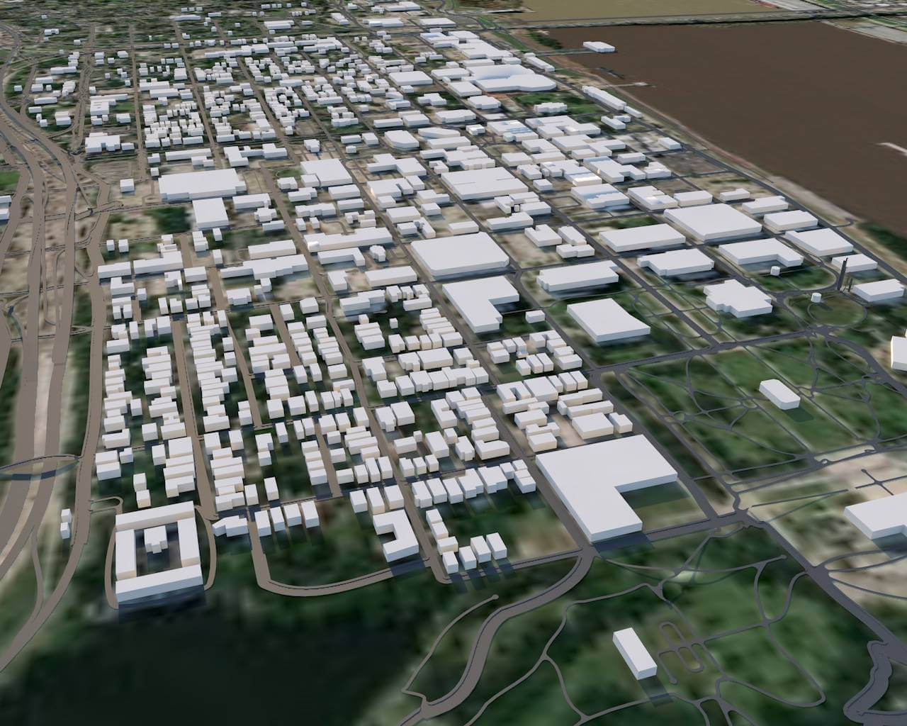 Baton Rouge Louisiana - 3D Model by 3dstudio