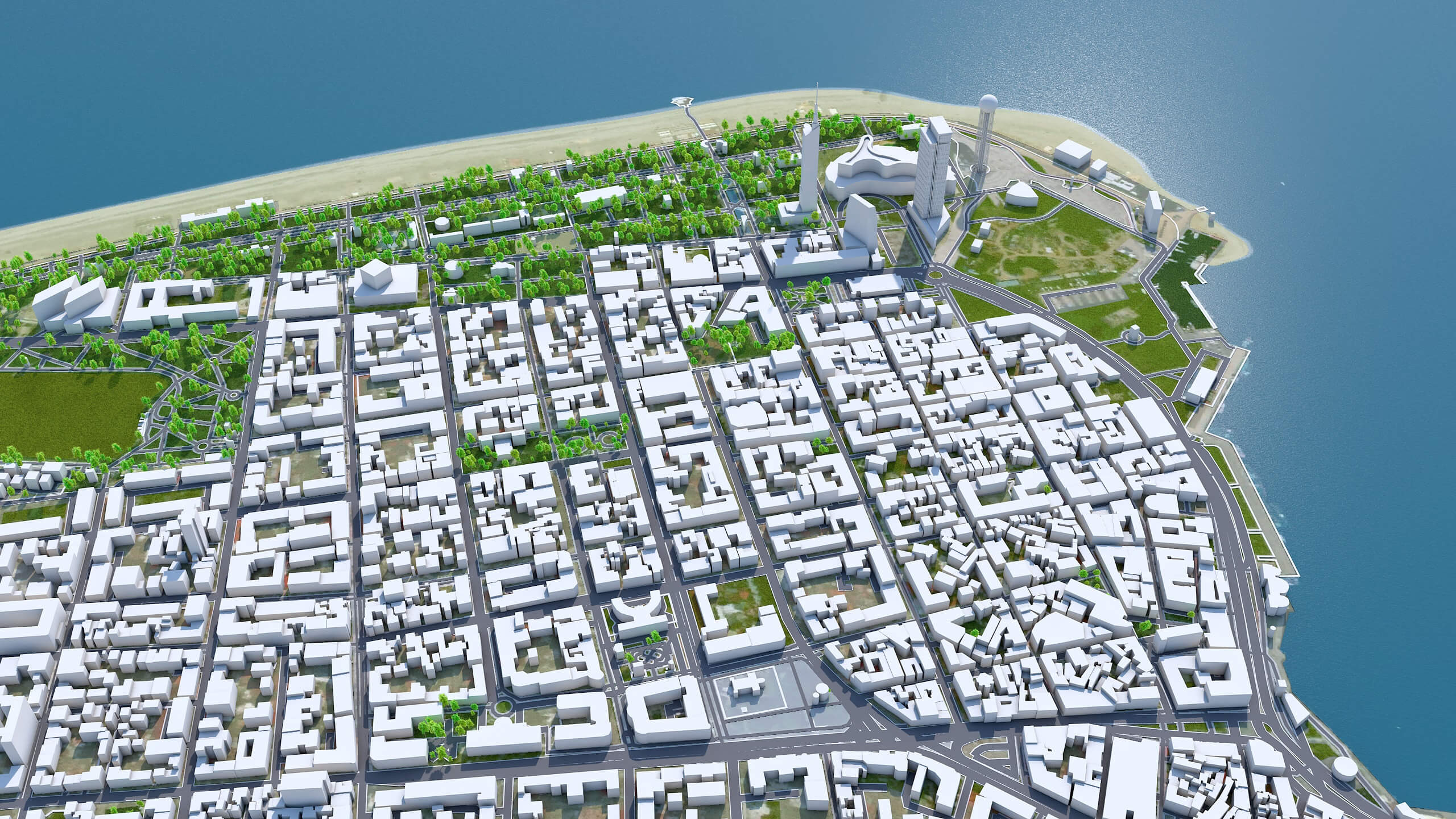 Batumi City Georgia 30km - 3D Model by 3dstudio