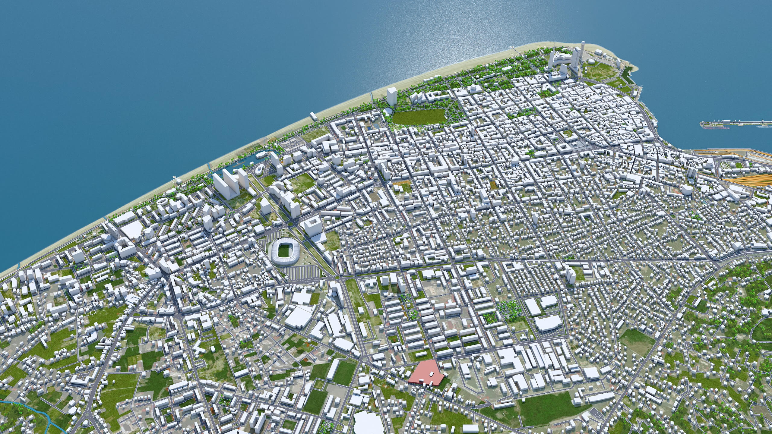 Batumi City Georgia 30km - 3D Model by 3dstudio