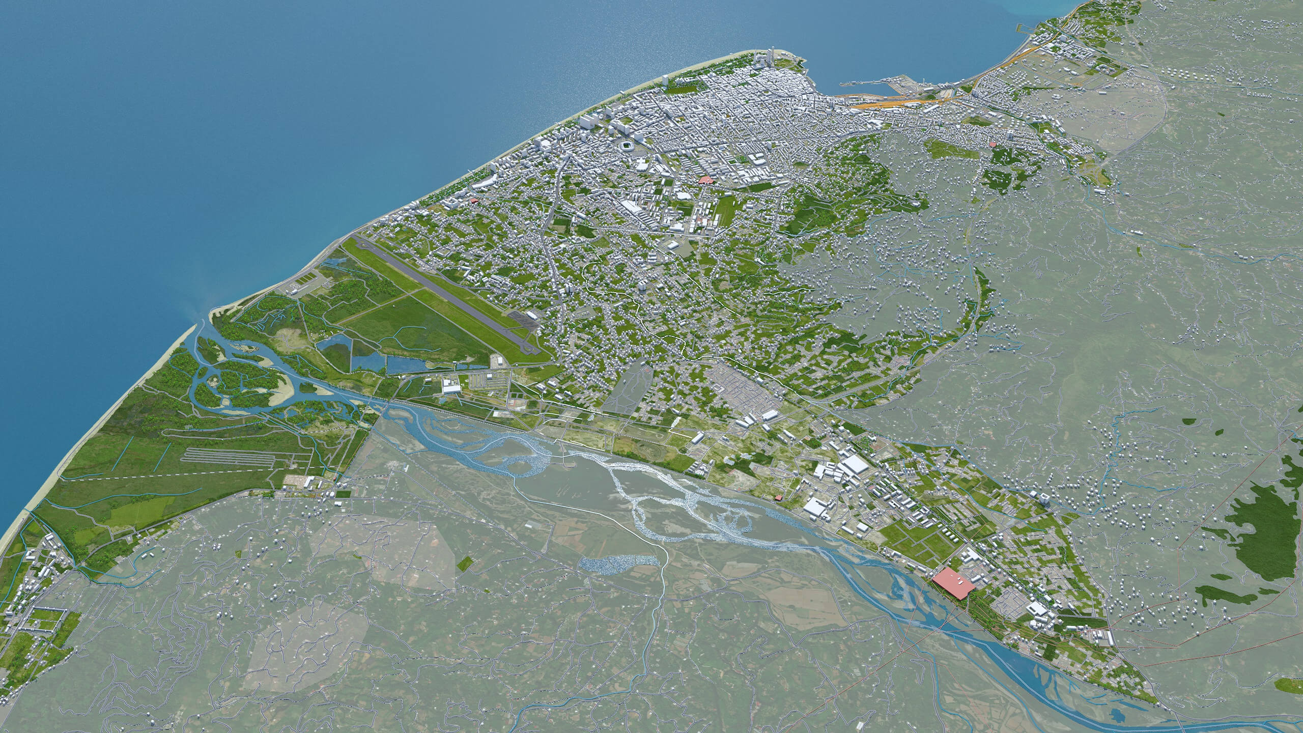 Batumi City Georgia 30km - 3D Model by 3dstudio
