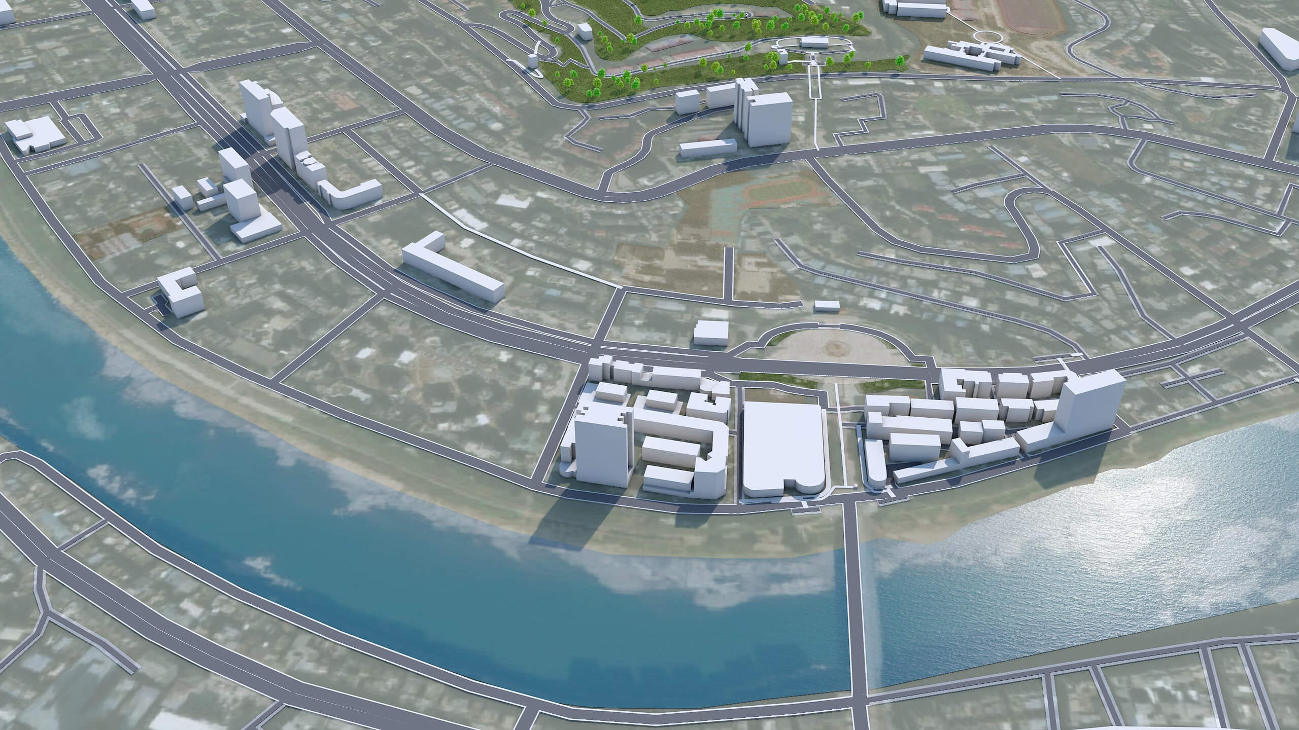 Bazhong City Sichuan China 3D Model 30km by 3dstudio