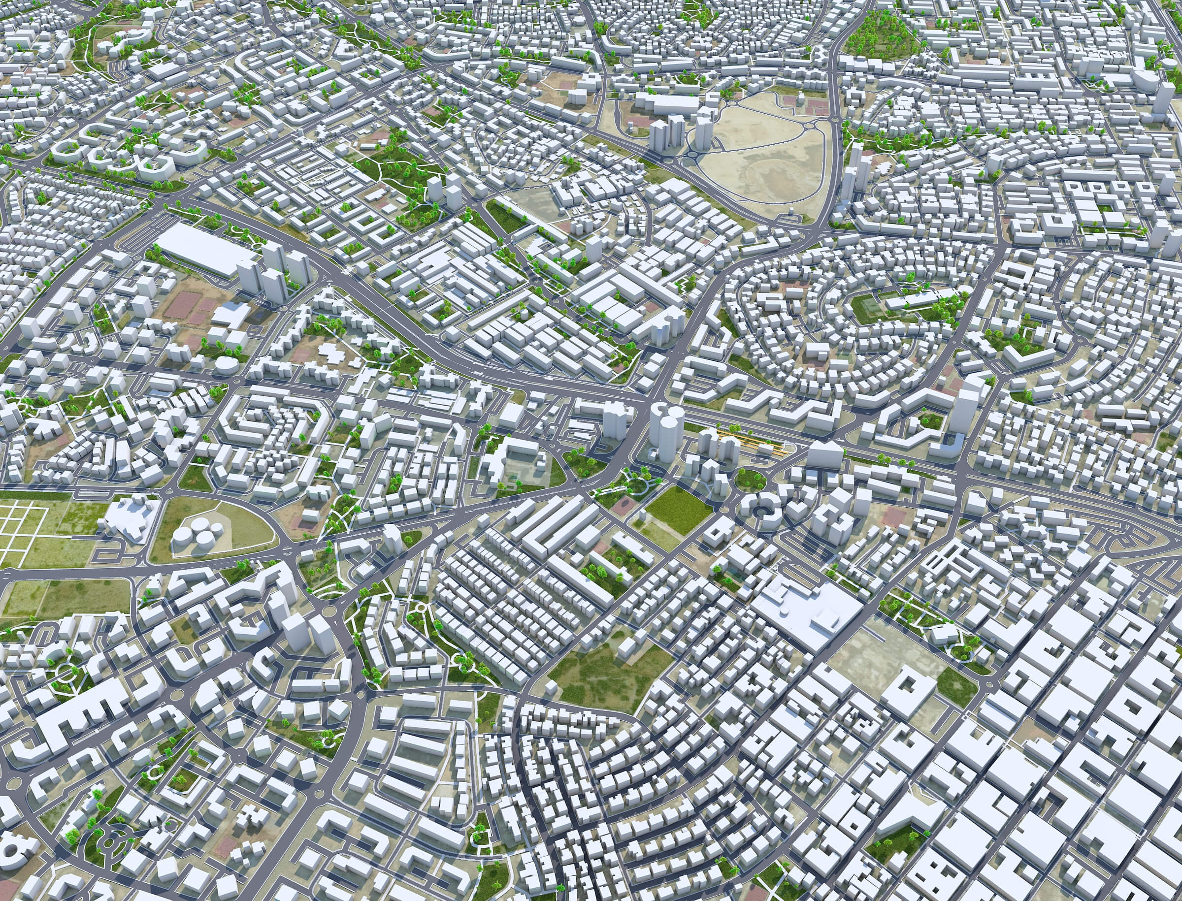 Beer Sheva City Israel 3D Model 20km by 3dstudio