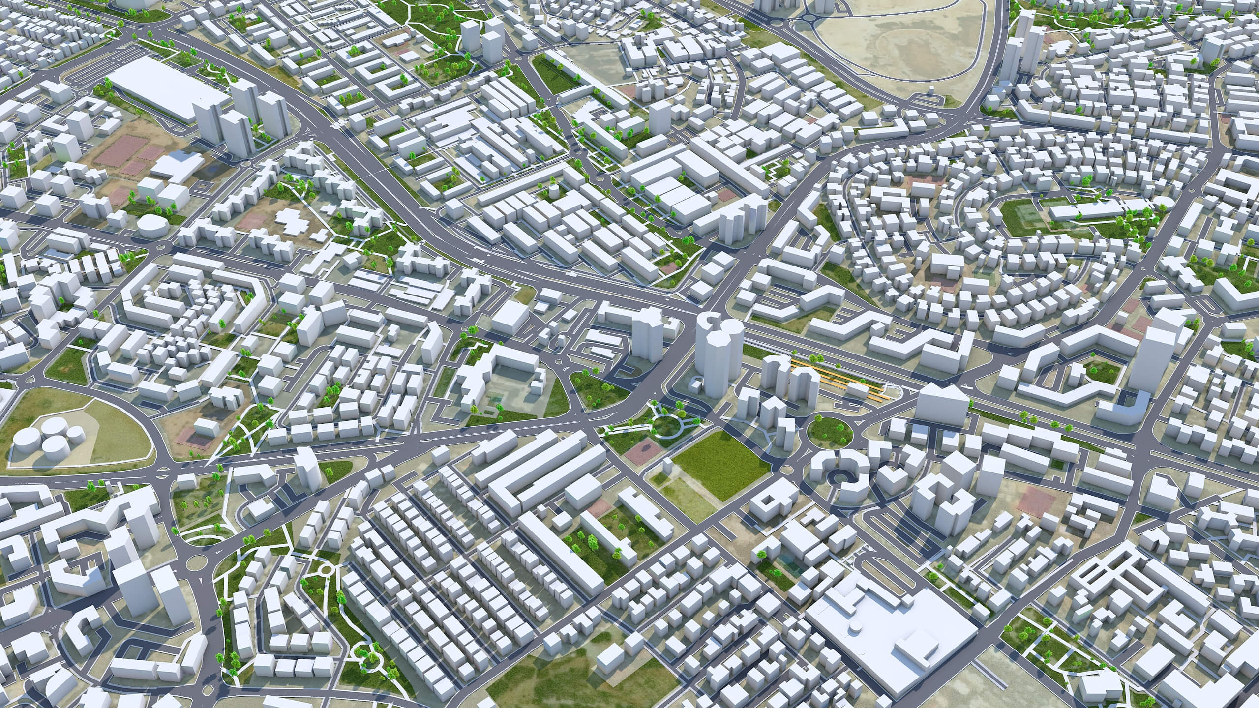 Beer Sheva City Israel 3D Model 20km by 3dstudio