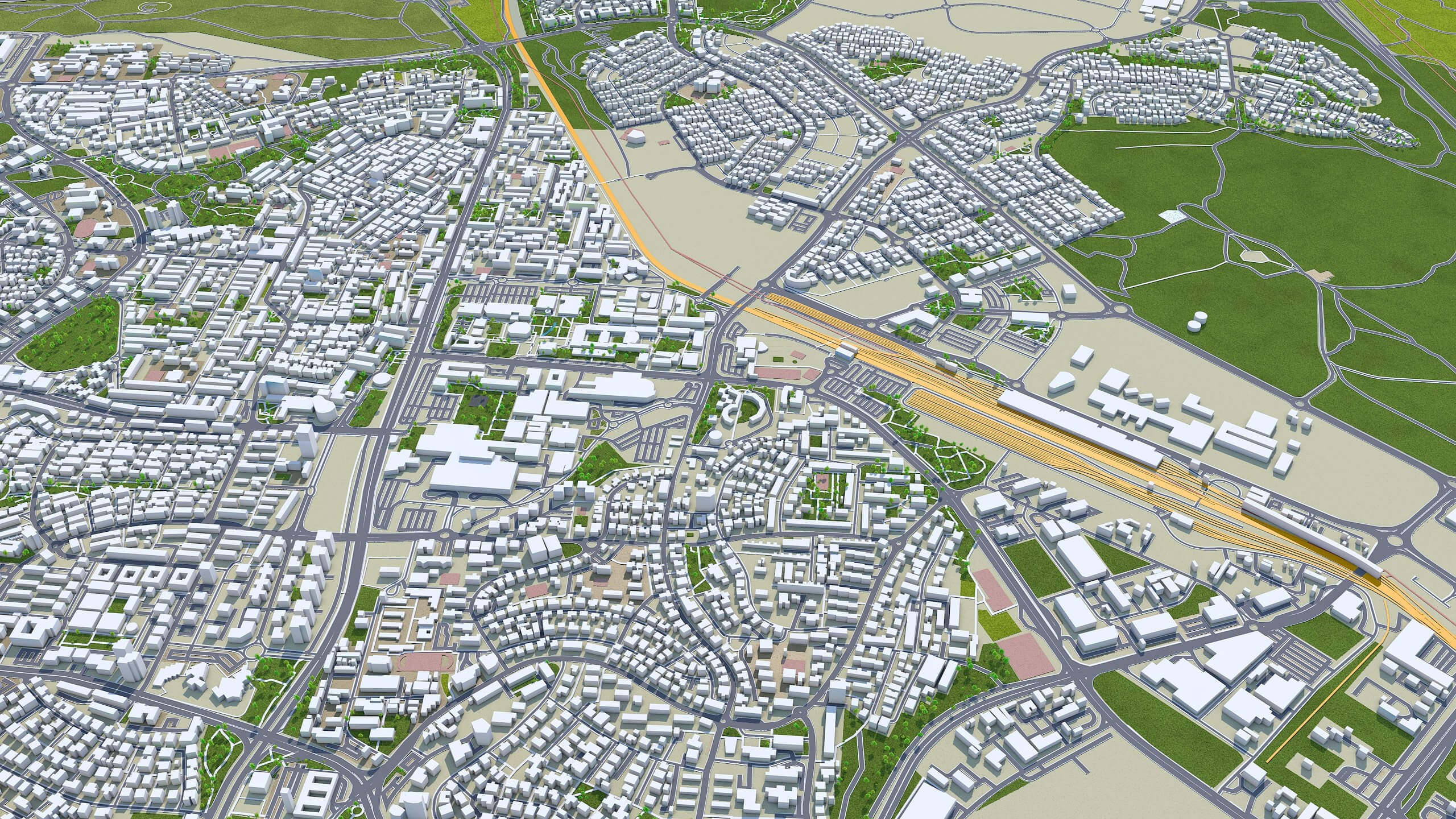 Beer Sheva City Israel 3D Model 20km by 3dstudio
