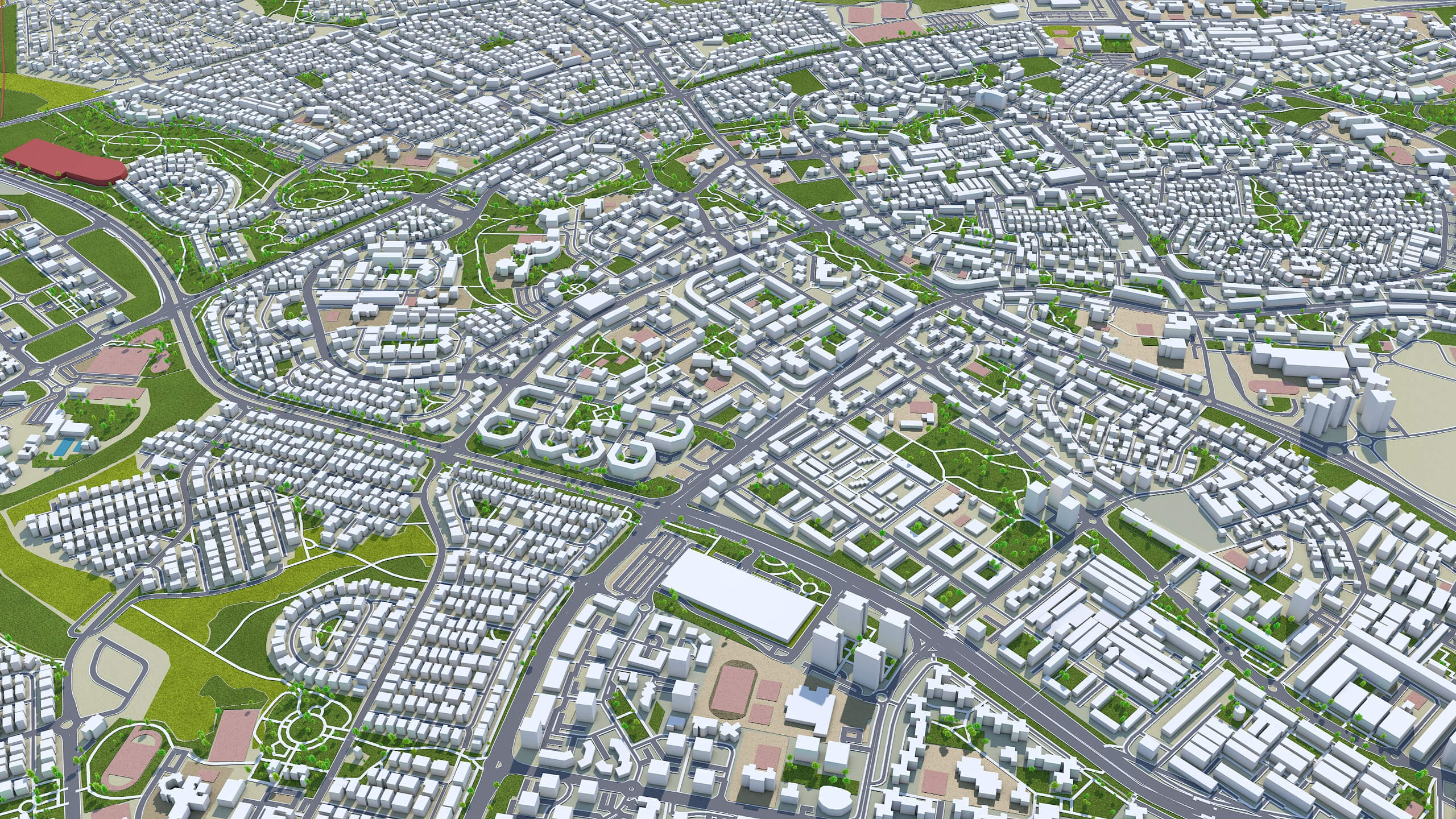 Beer Sheva City Israel 3D Model 20km by 3dstudio