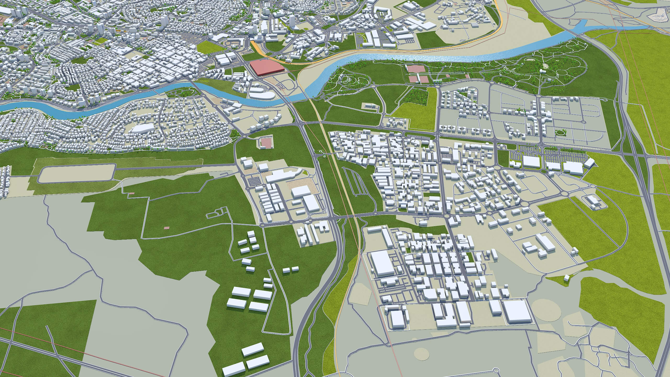 Beer Sheva City Israel 3D Model 20km by 3dstudio