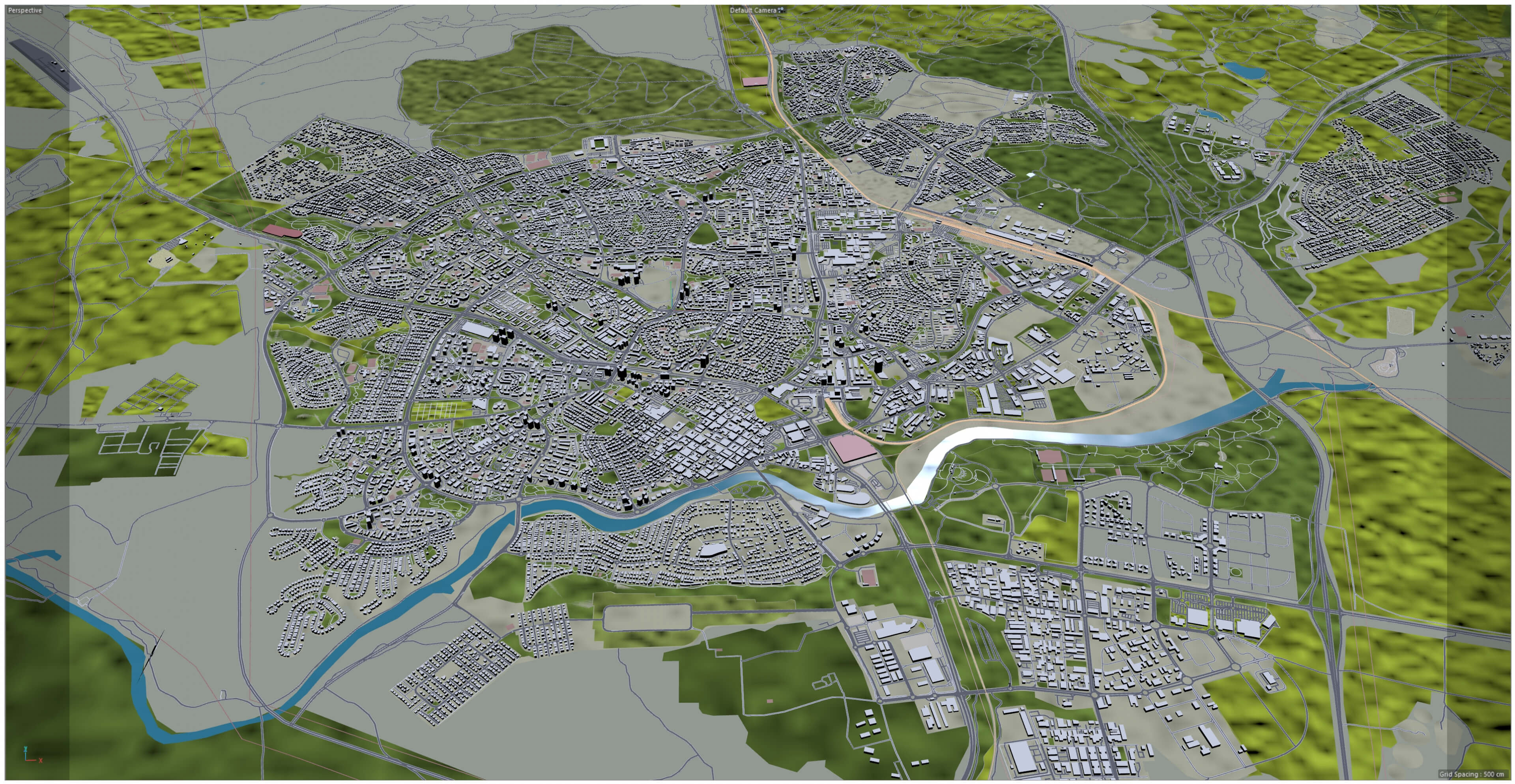 Beer Sheva City Israel 3D Model 20km by 3dstudio