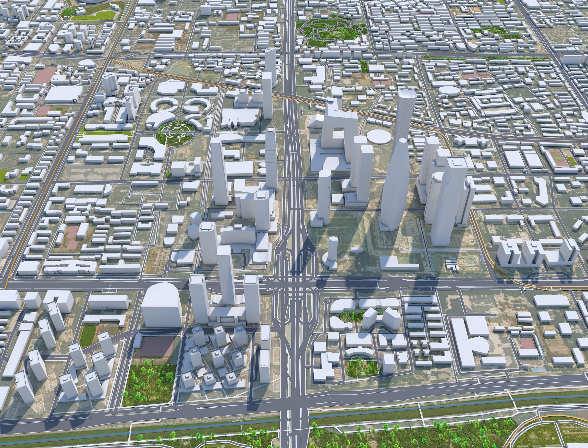 Beijing Central Business District 8km - 3D Model by 3dstudio