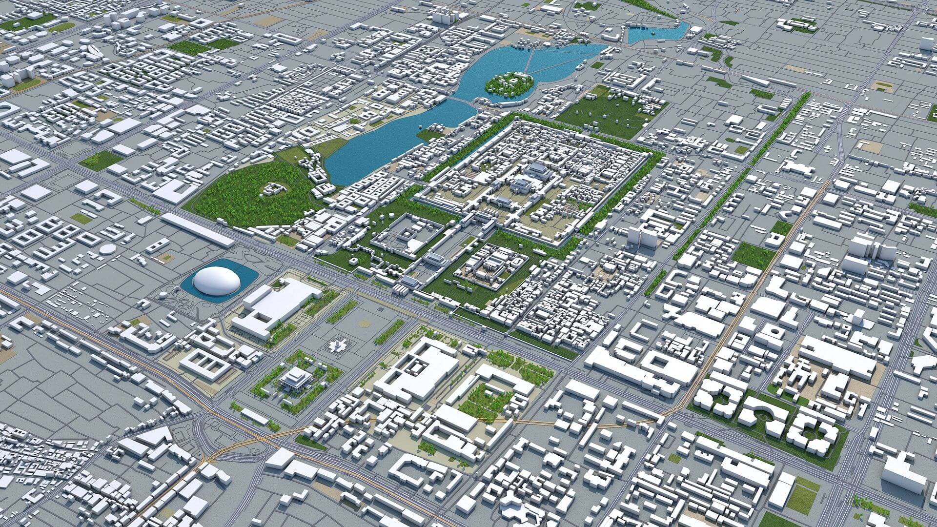 Beijing China 120km - 3D Model by 3dstudio