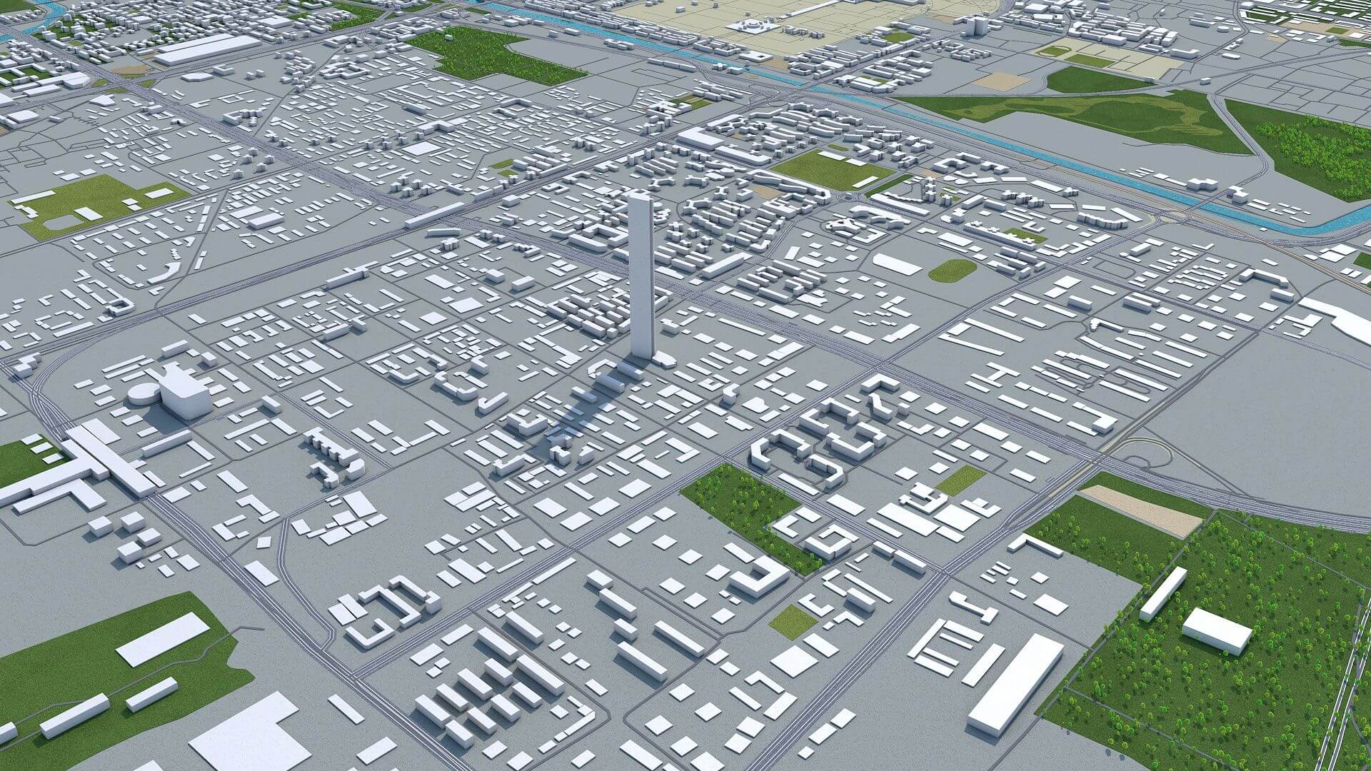 Beijing China 120km - 3D Model by 3dstudio