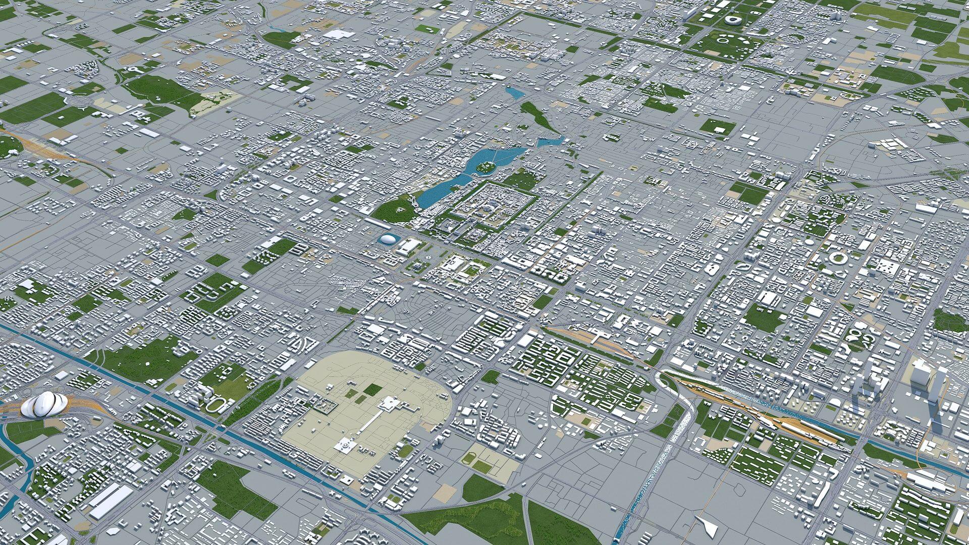 Beijing China 120km - 3D Model by 3dstudio