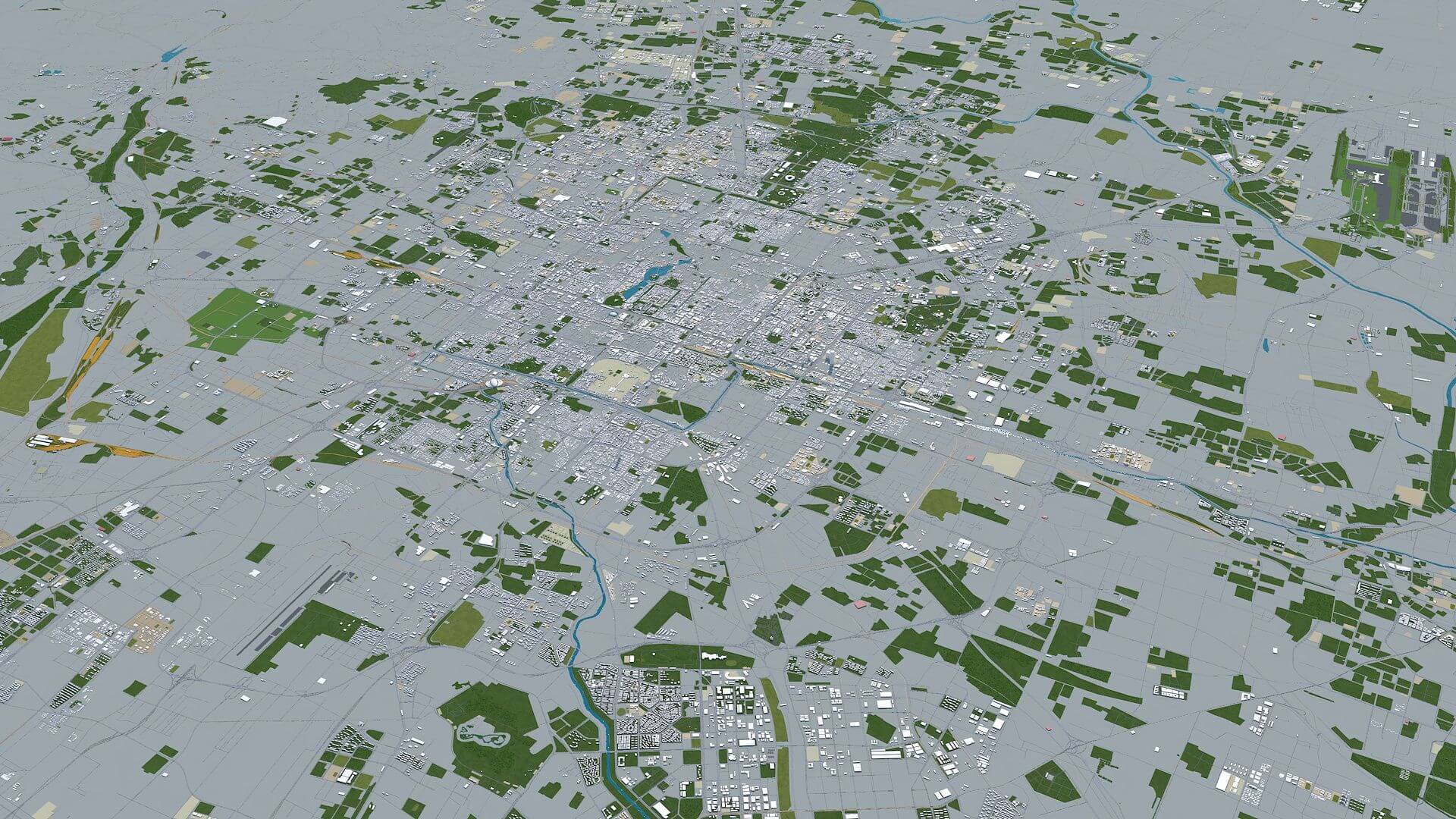 Beijing China 120km - 3D Model by 3dstudio