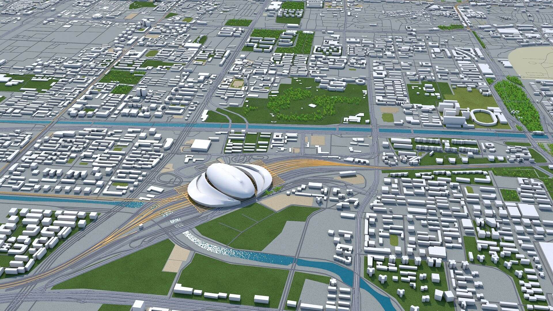 Beijing China 120km - 3D Model by 3dstudio