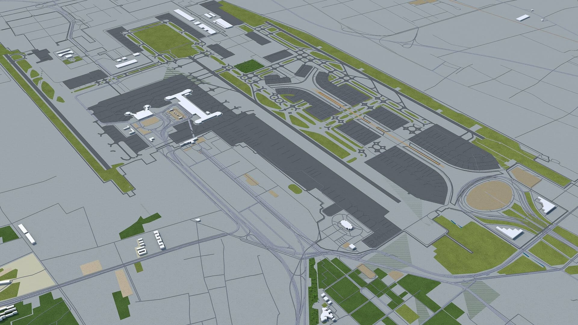 Beijing China 120km - 3D Model by 3dstudio