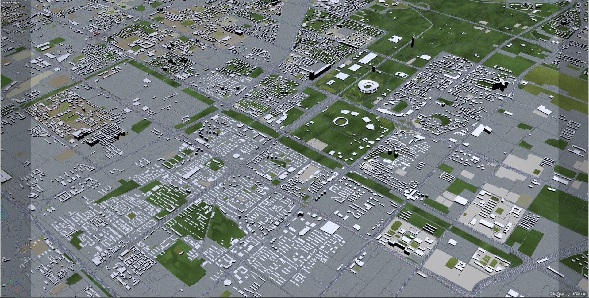 Beijing China 120km - 3D Model by 3dstudio
