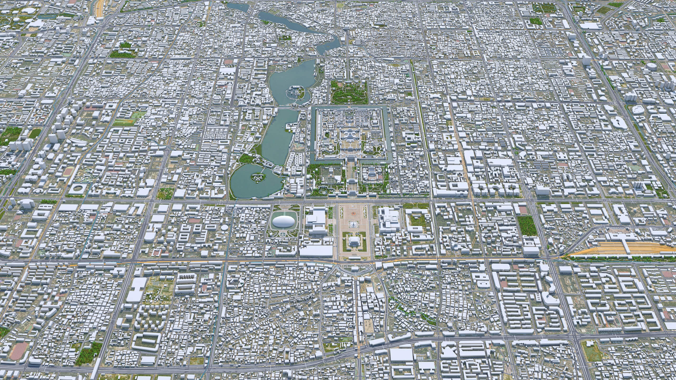 Beijing City China 60km - 3D Model by 3dstudio