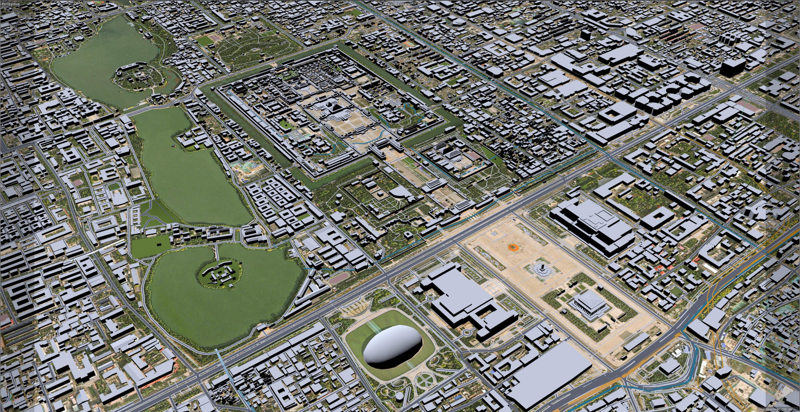 Beijing City China 60km - 3D Model by 3dstudio