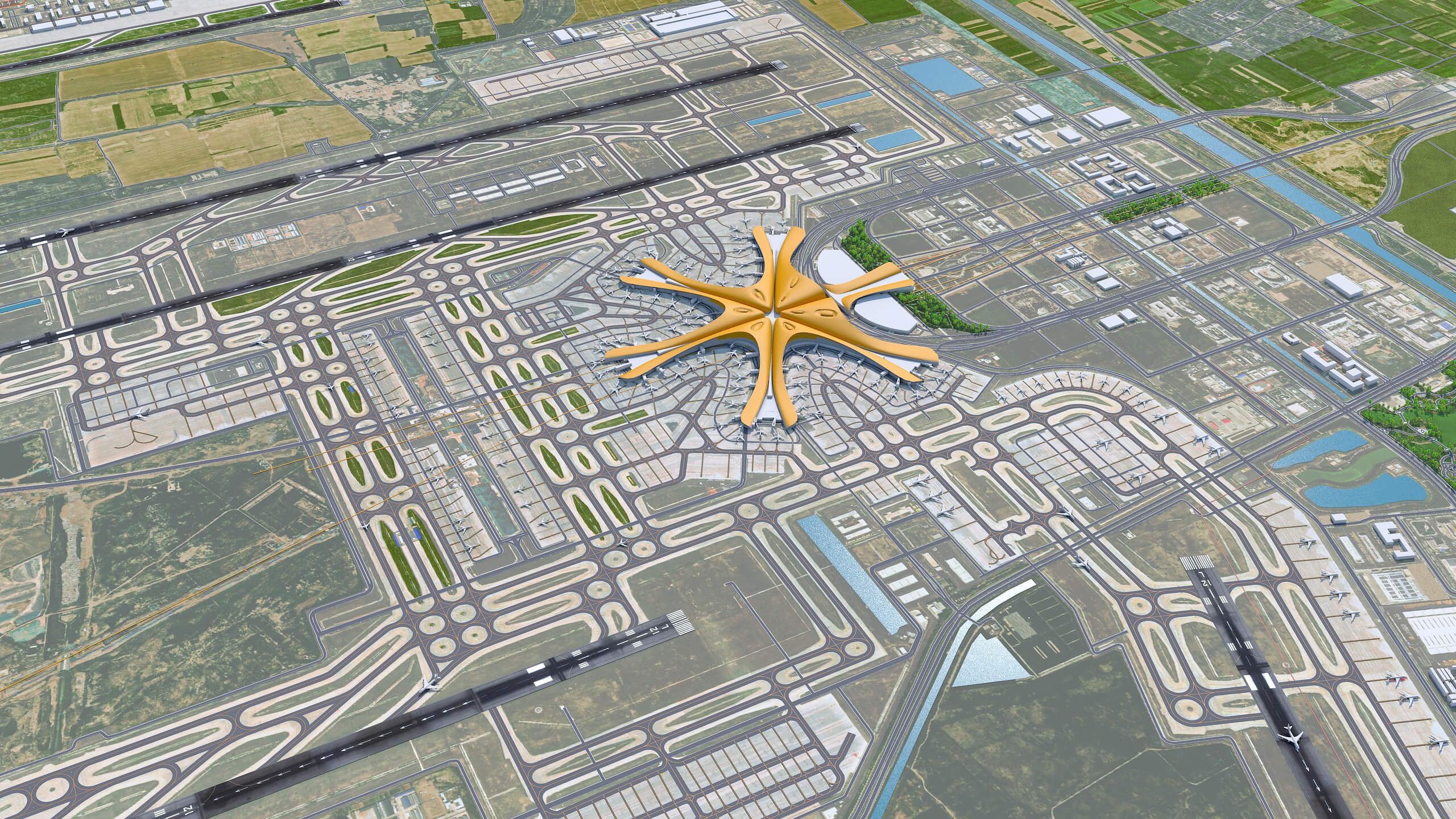 Beijing Daxing Airport - 3D Model by 3dstudio