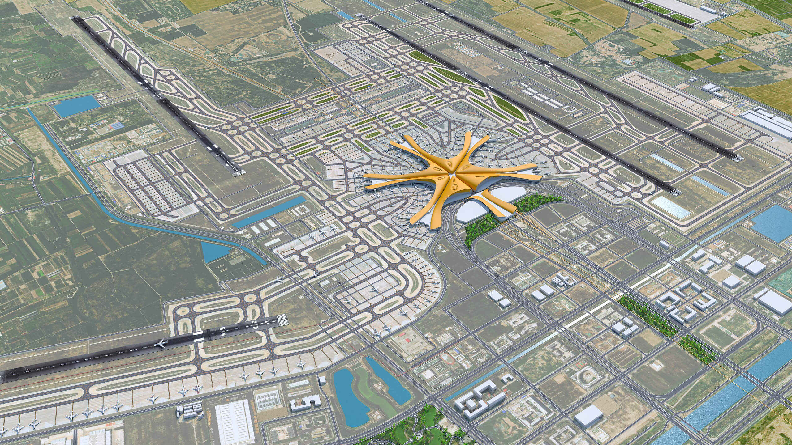 Beijing Daxing Airport - 3D Model by 3dstudio