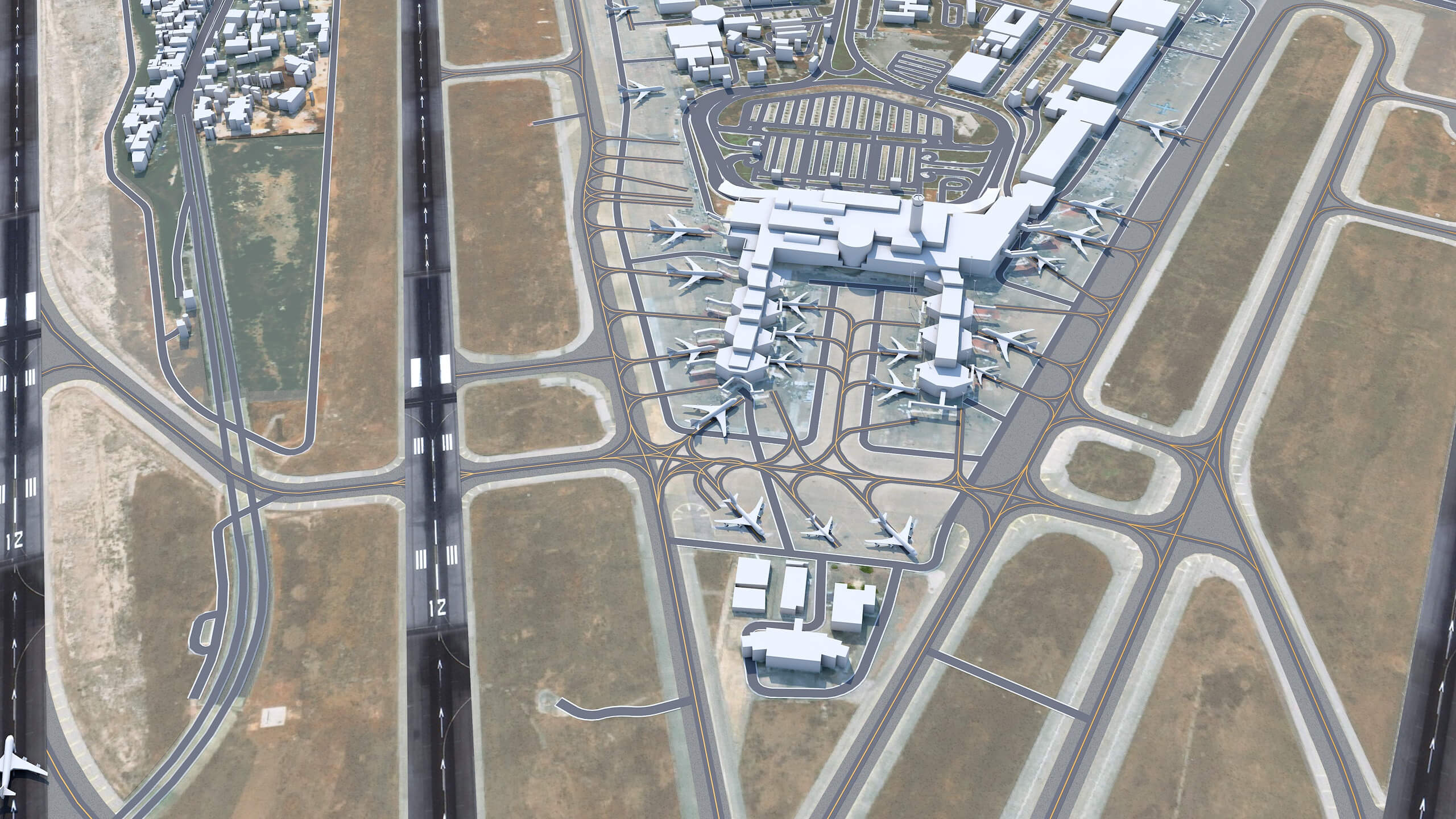Beirut Rafic Hariri Airport - 3D Model by 3dstudio