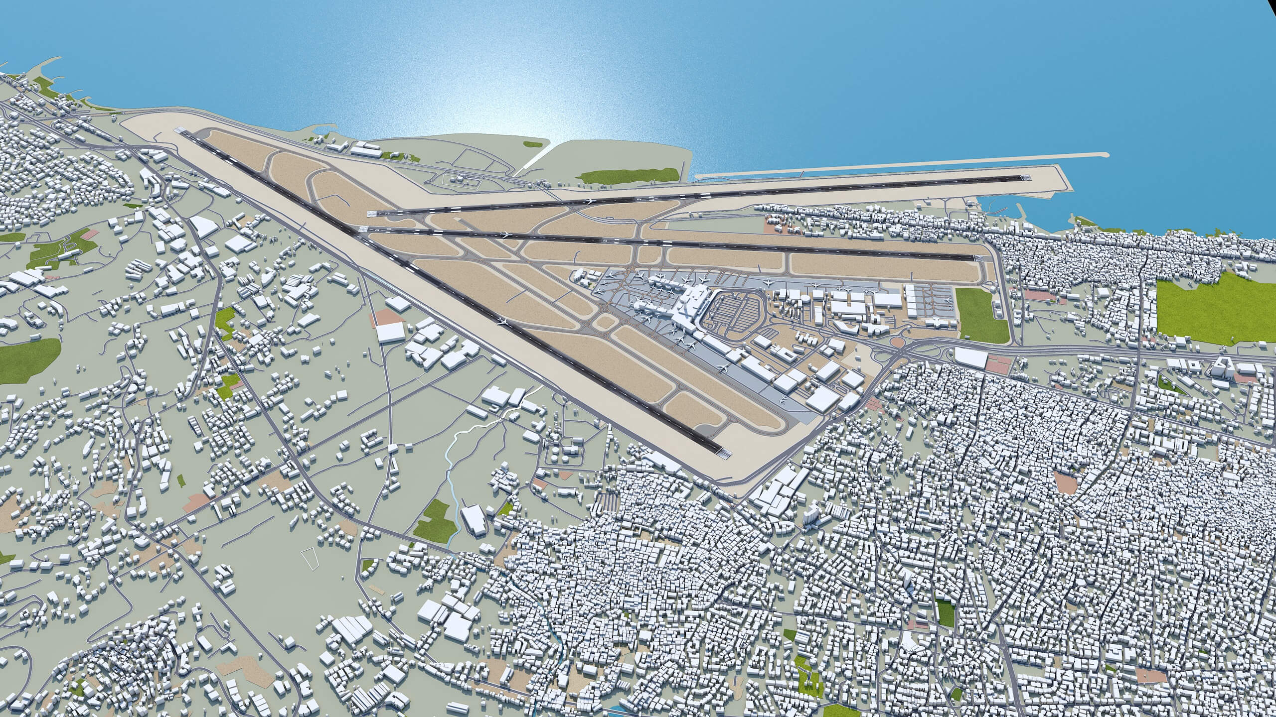 Beirut Rafic Hariri Airport - 3D Model by 3dstudio