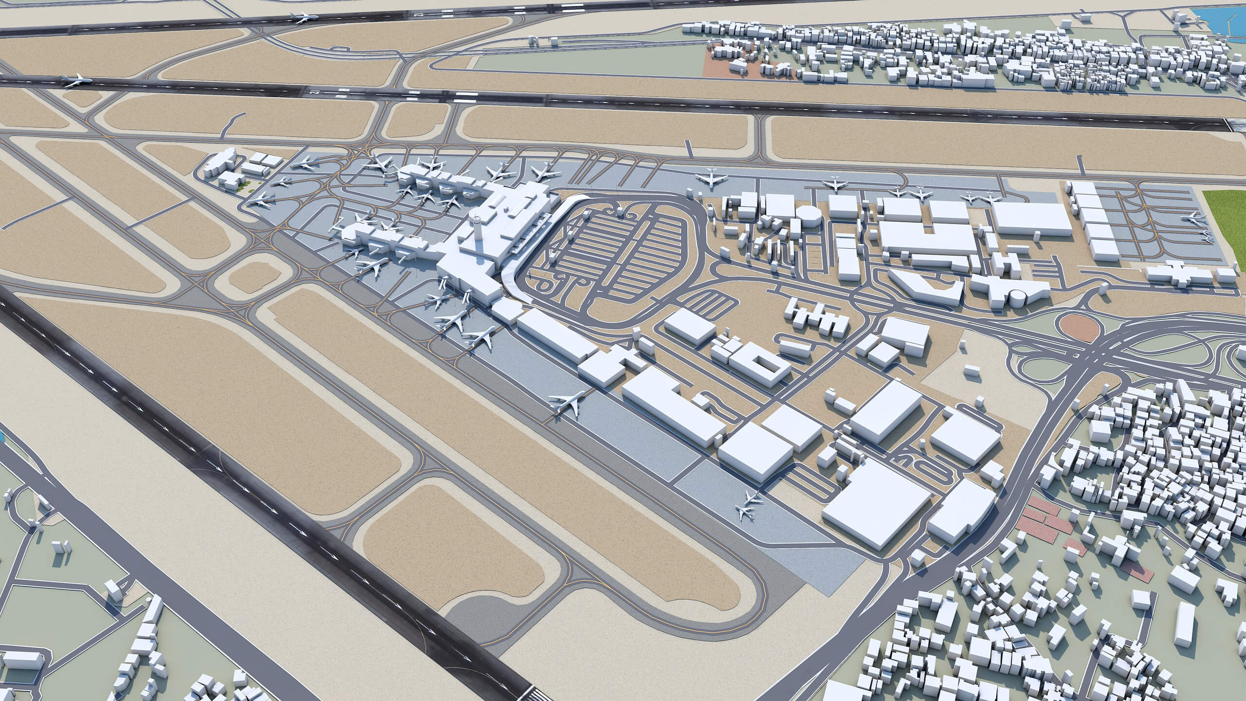 Beirut Rafic Hariri Airport - 3D Model by 3dstudio
