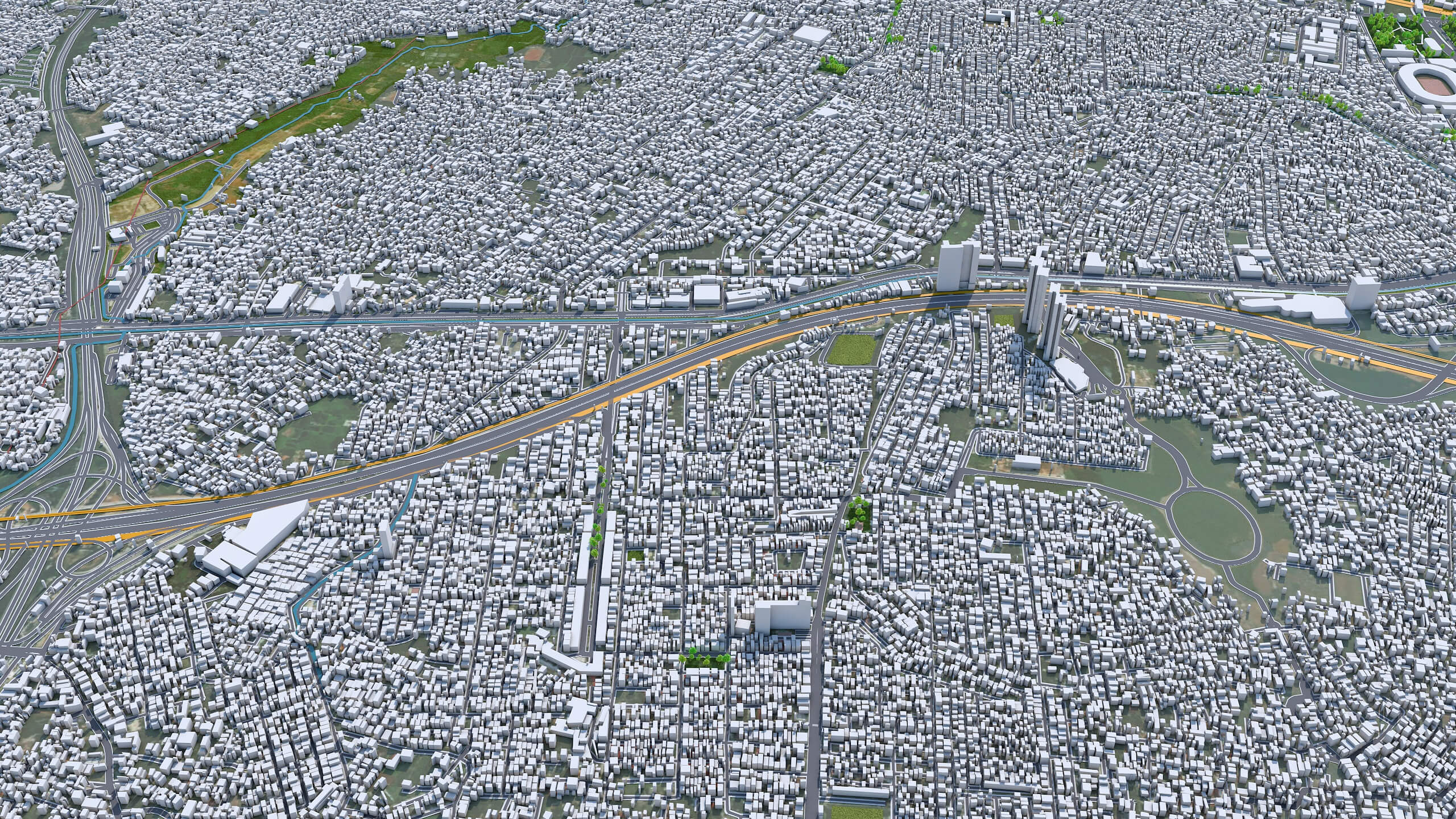 Bekasi City West Java Indonesia 3D Model 20km by 3dstudio