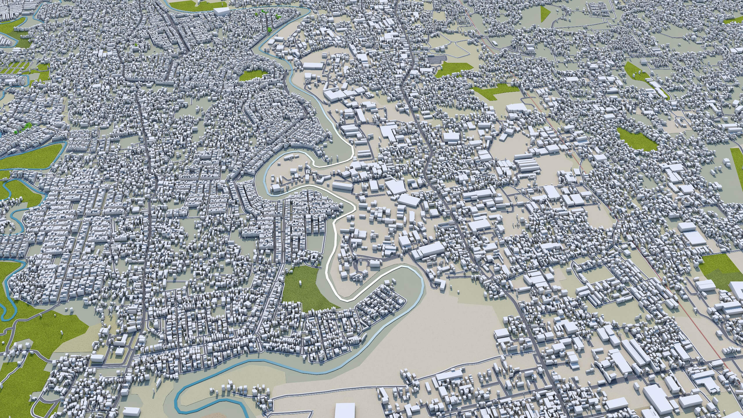 Bekasi City West Java Indonesia 3D Model 20km by 3dstudio