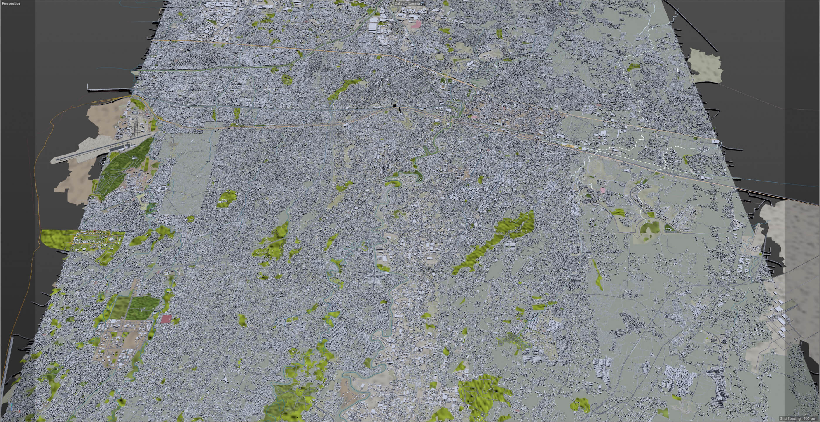 Bekasi City West Java Indonesia 3D Model 20km by 3dstudio