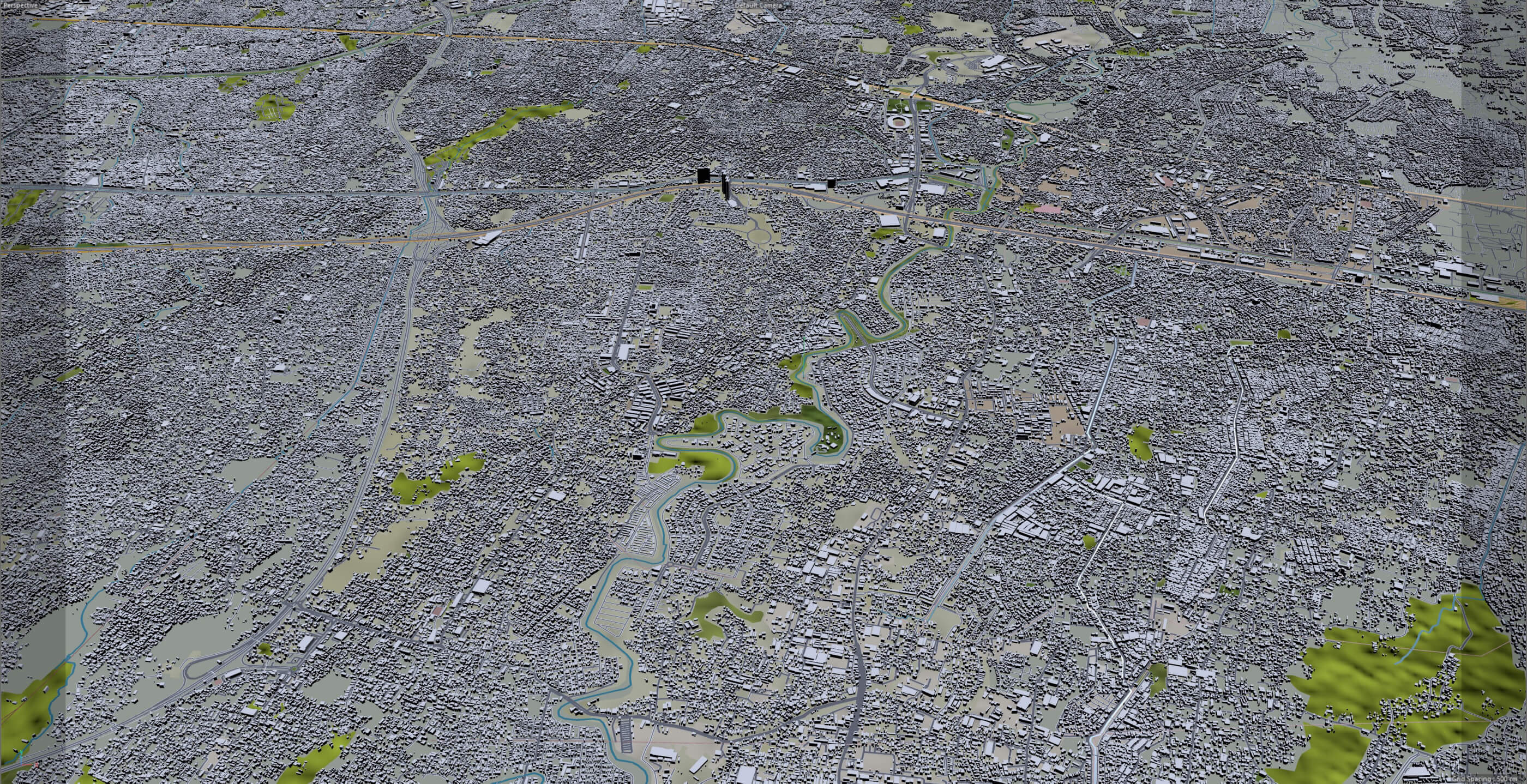 Bekasi City West Java Indonesia 3D Model 20km by 3dstudio