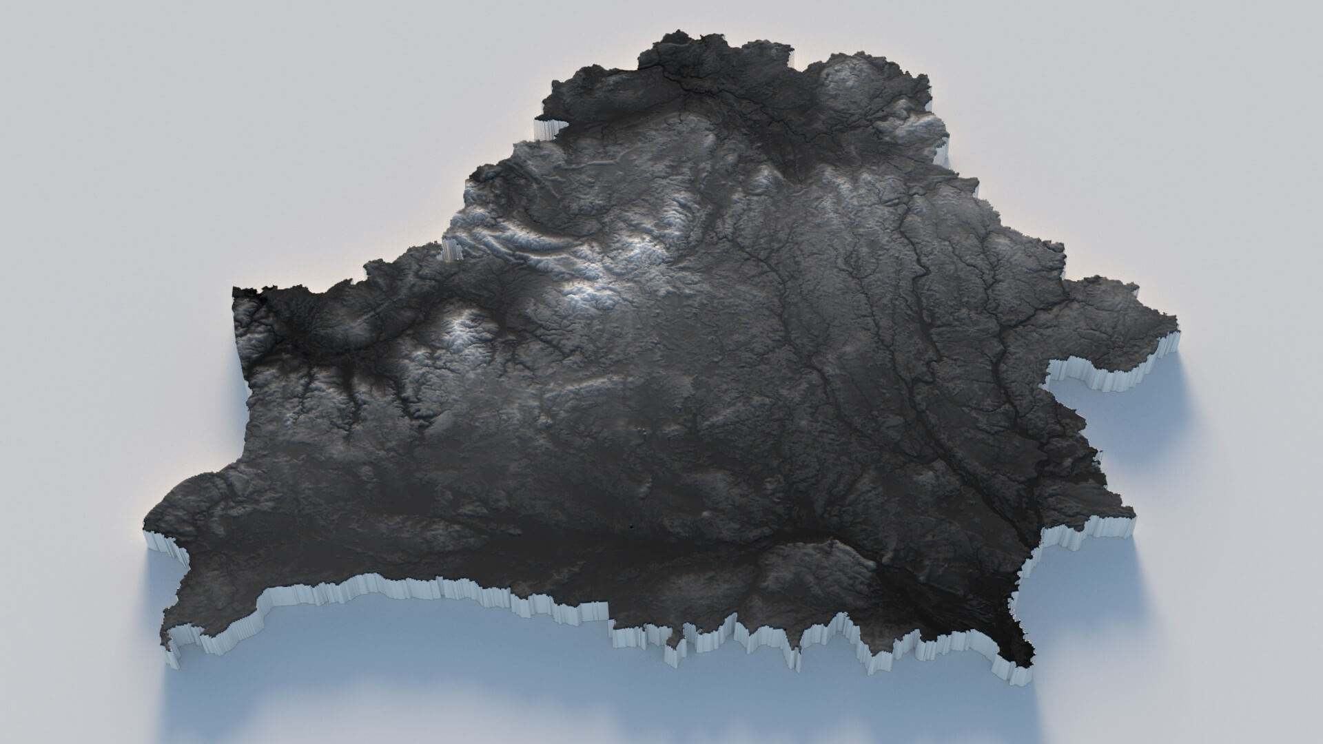 Belarus Terrain Map - 3D Model by 3dstudio