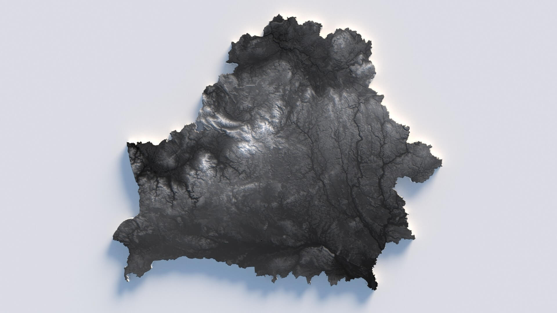 Belarus Terrain Map - 3D Model by 3dstudio