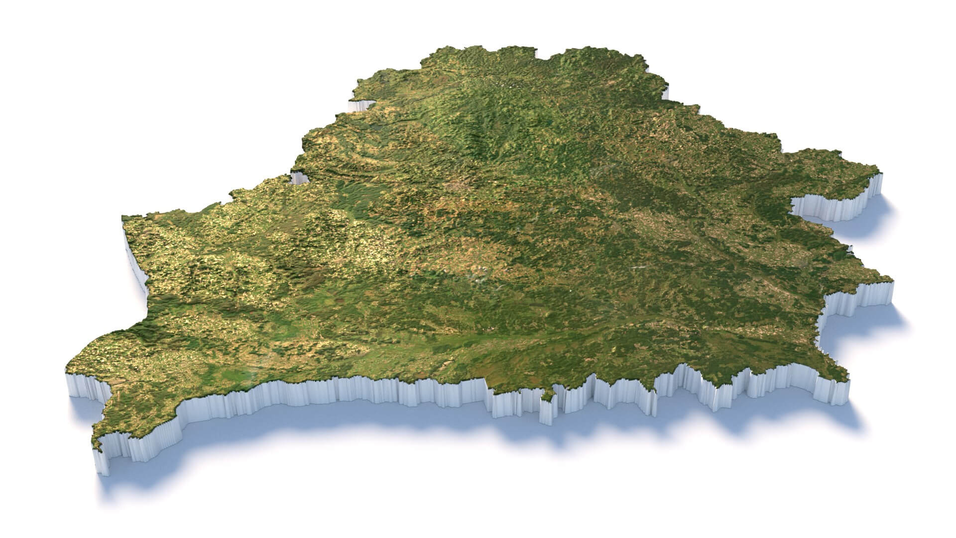 Belarus Terrain Map - 3D Model by 3dstudio