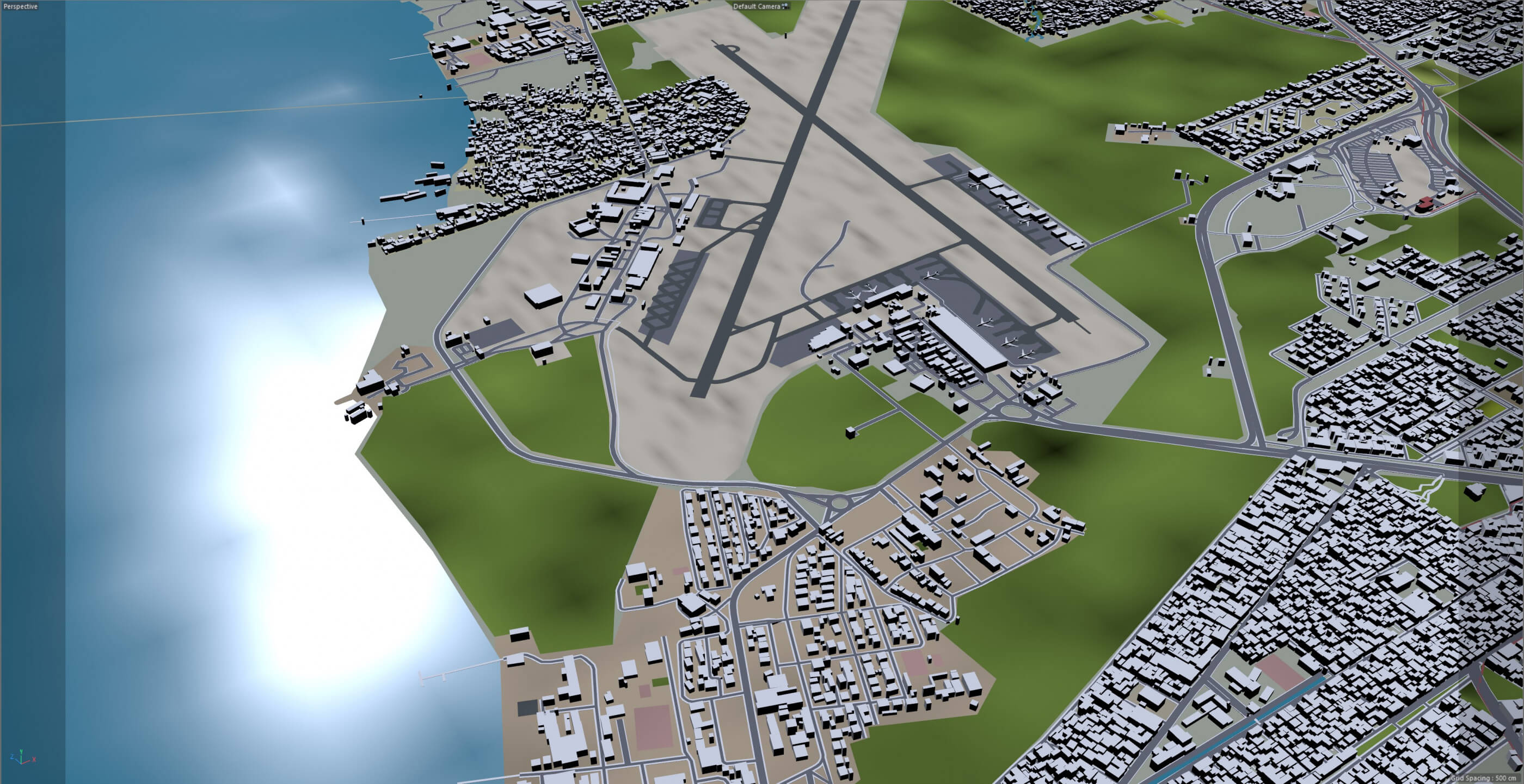 Belem City Brazil 3D Model 40km by 3dstudio