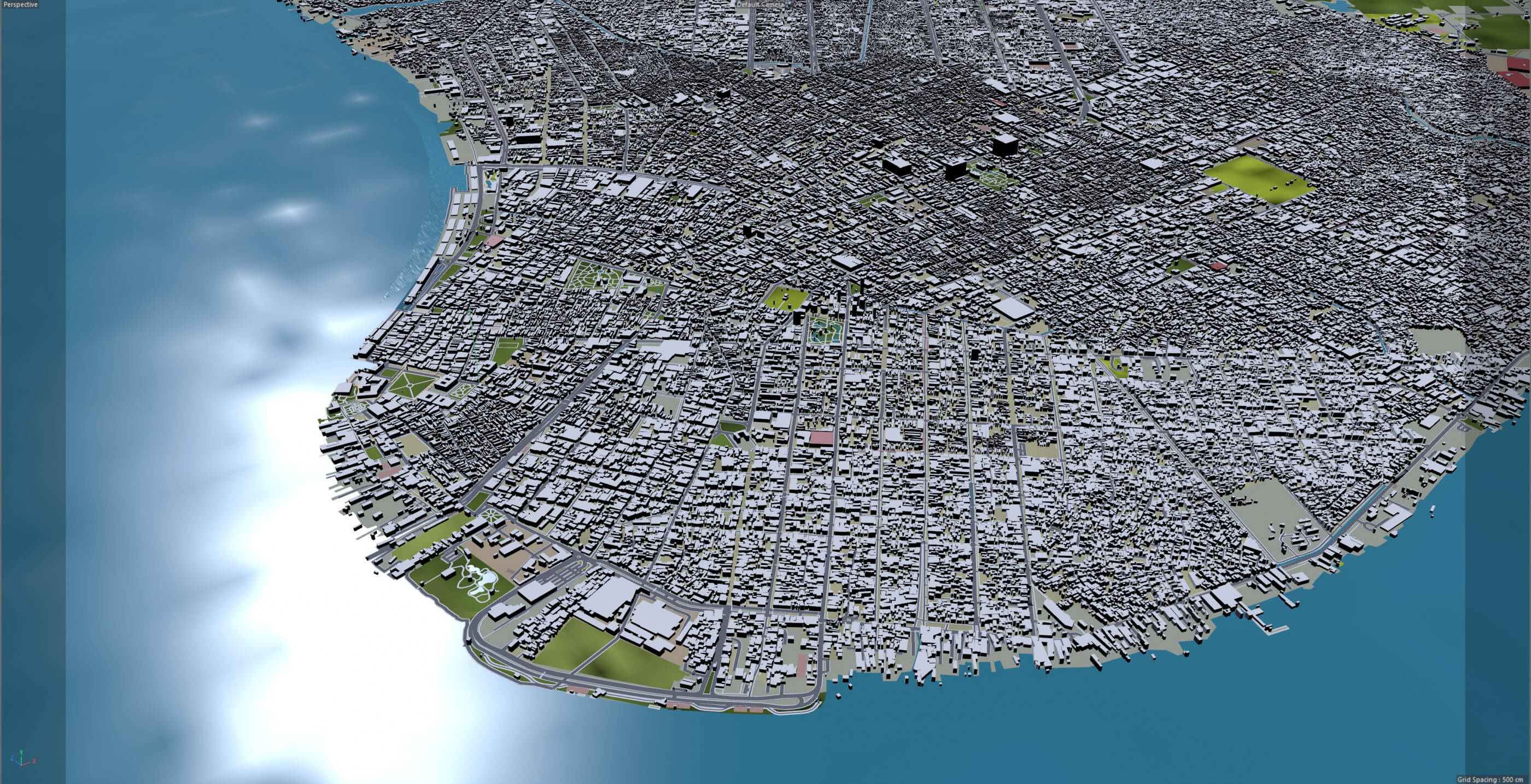 Belem City Brazil 3D Model 40km by 3dstudio