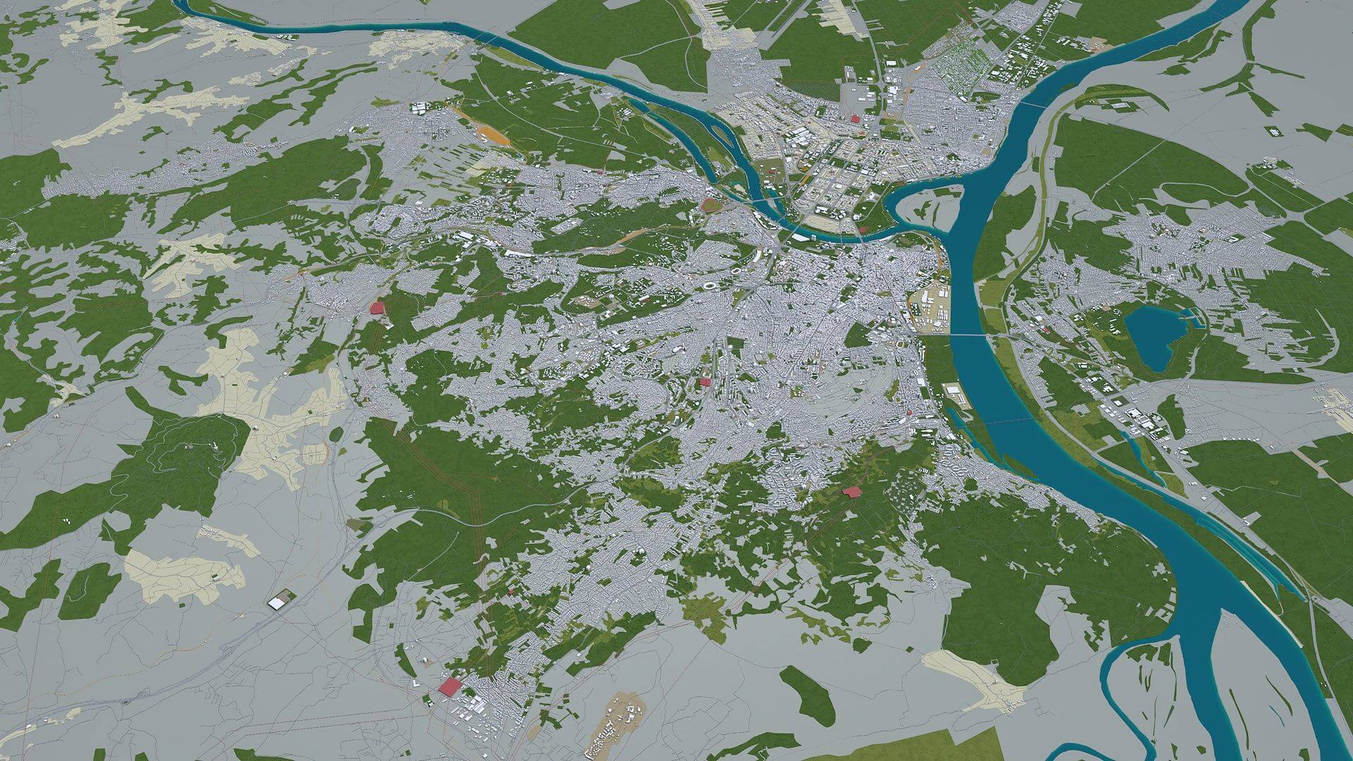 Belgrade Serbia 60km - 3D Model by 3dstudio