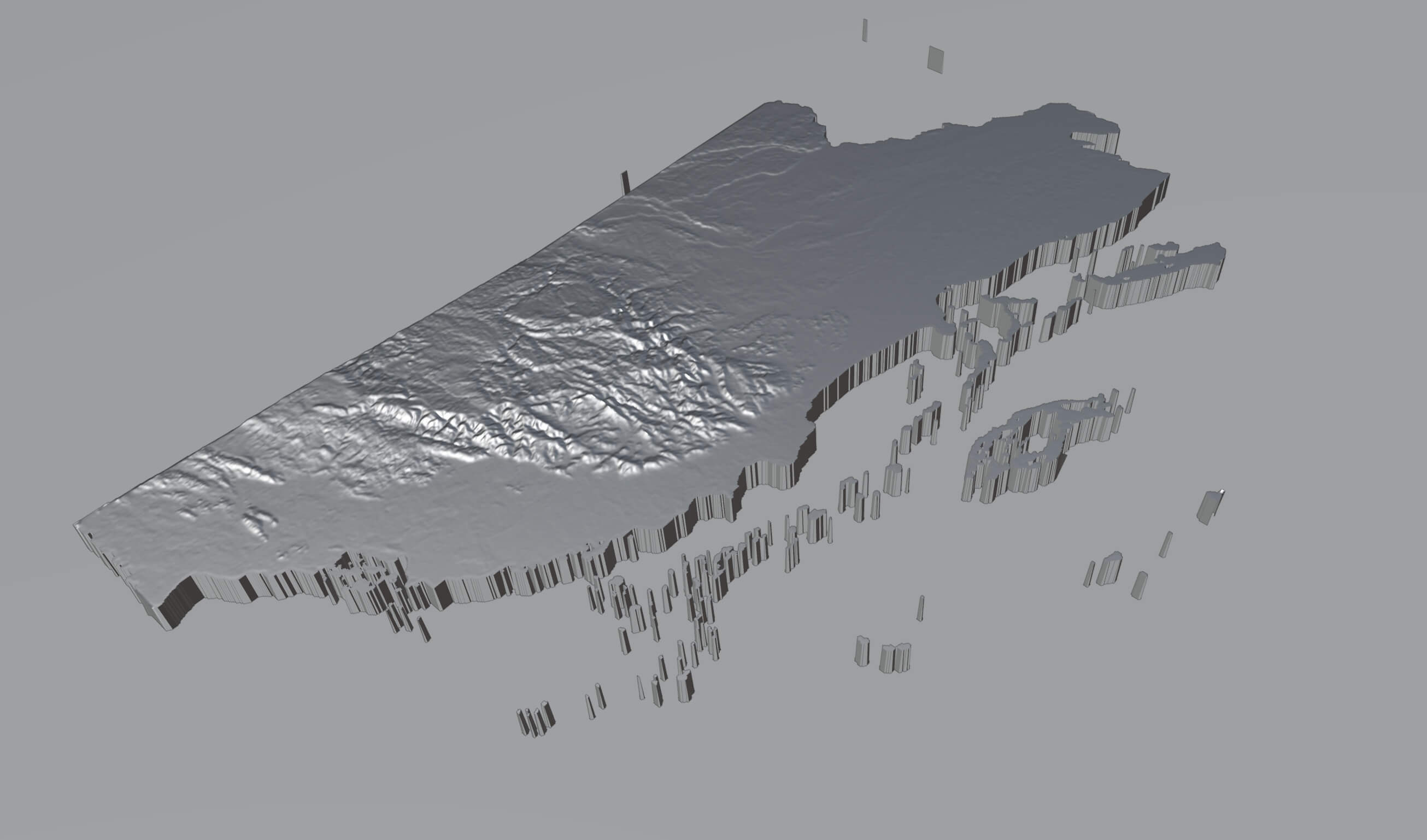 Belize Terrain Map - 3D Model by 3dstudio
